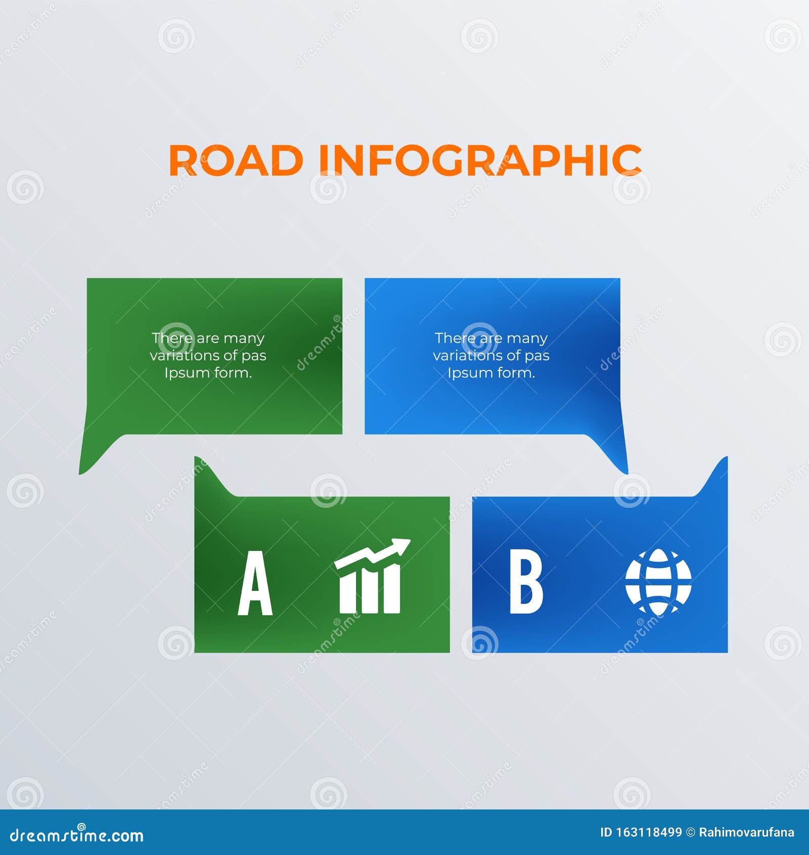 Chat Box Informatinal Infographic Template Design. Business Concept ...