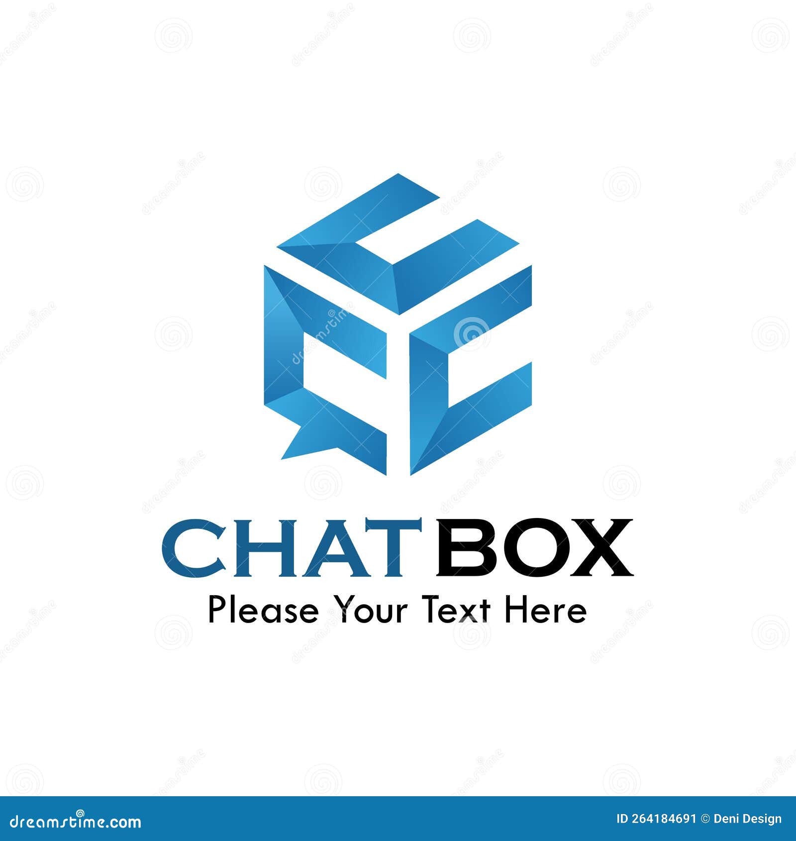 Chat box symbol logo stock vector. Illustration of communicate - 264184691