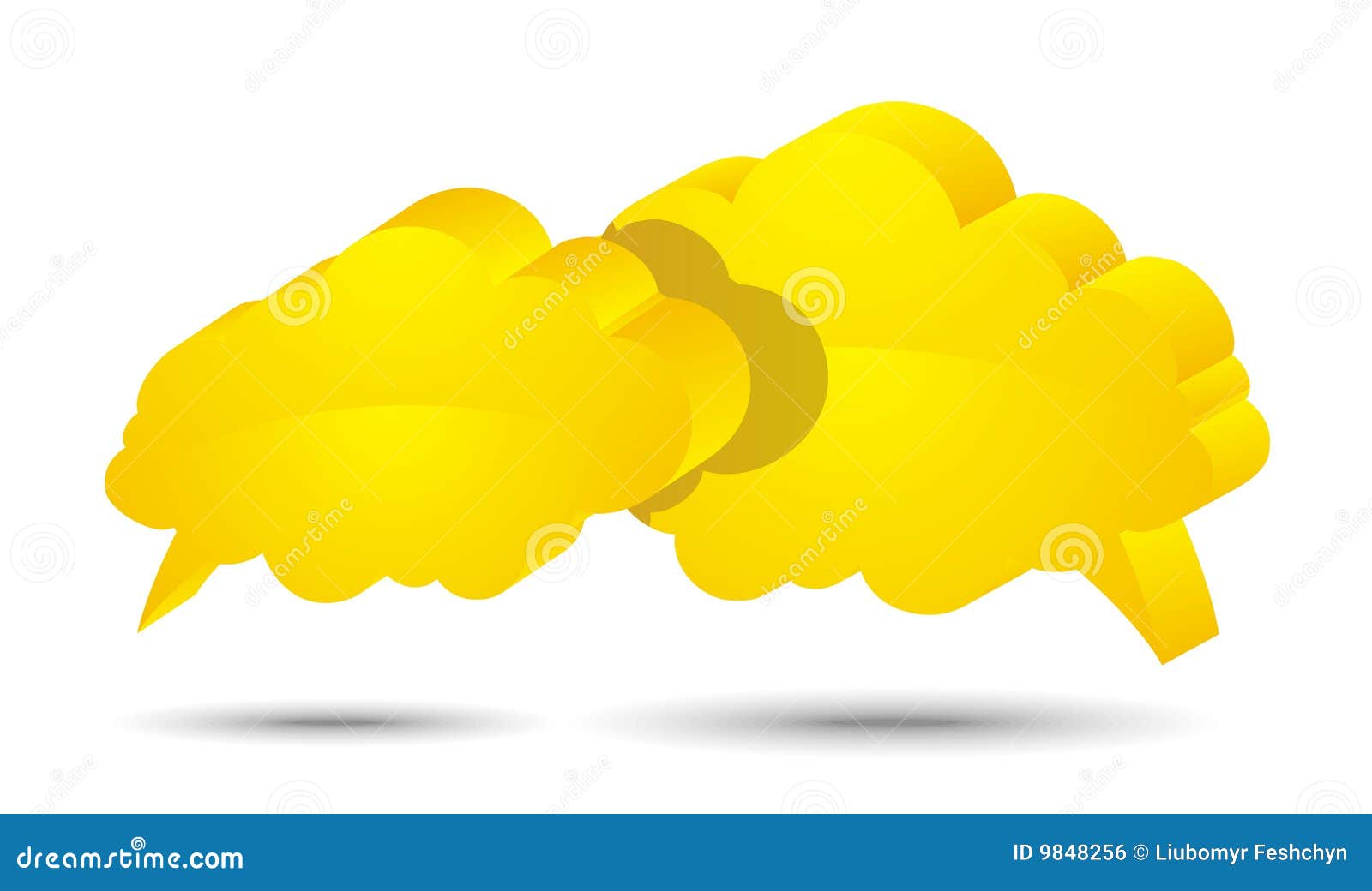 Chat box. Yellow stock vector. Illustration of advice - 9848256