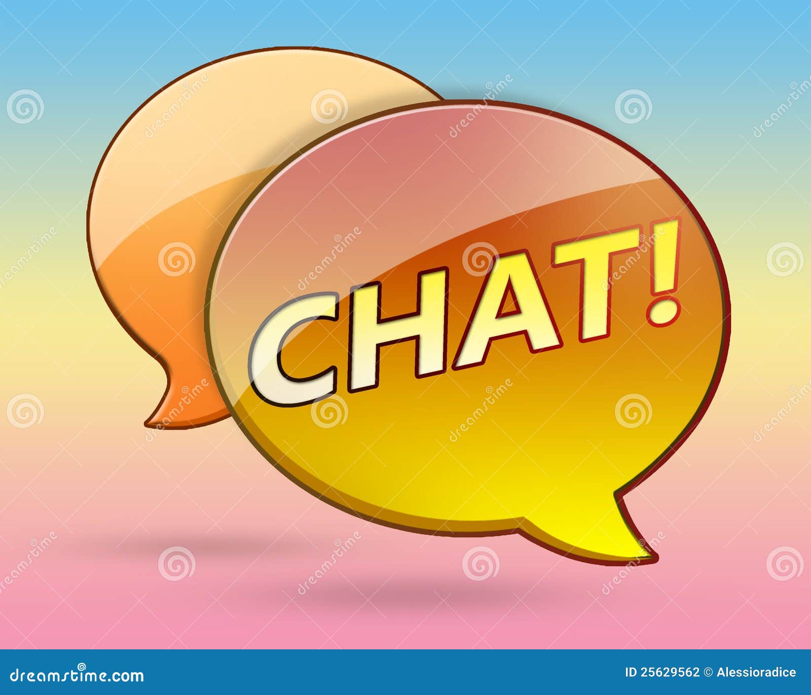 Chat bubble stock illustration. Illustration of gossip - 25629562