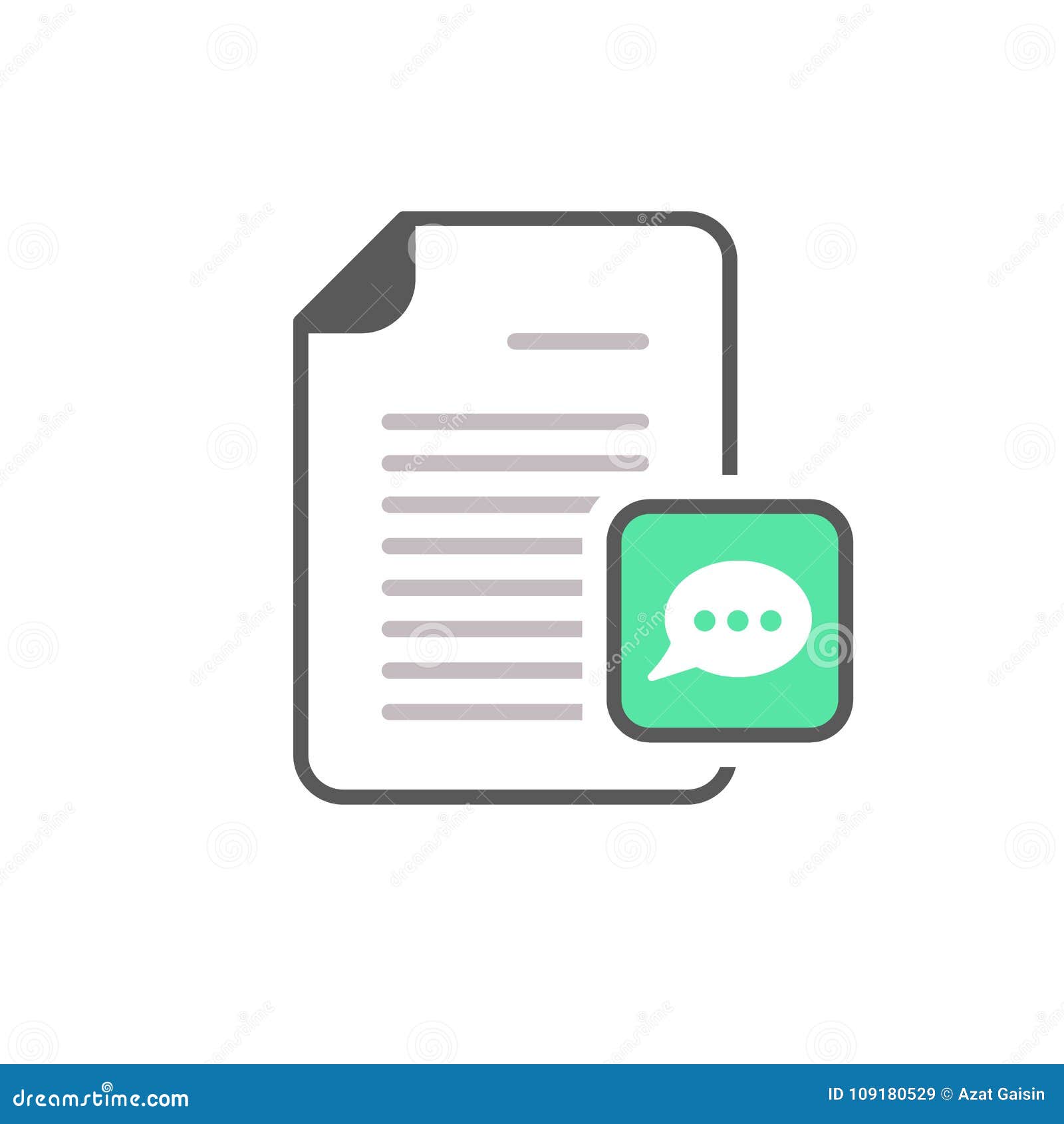 Chat Bubble Communication Document File Letter Page Speech Bubble Icon ...