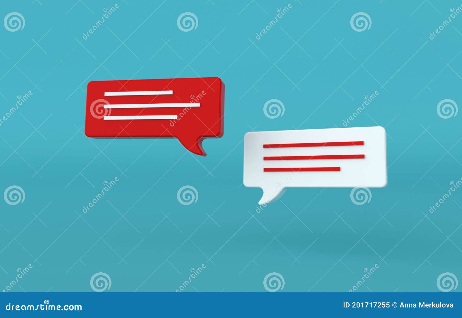 Chat Bubble 3d Rendering. Concept of Social Media Comments, Messages ...