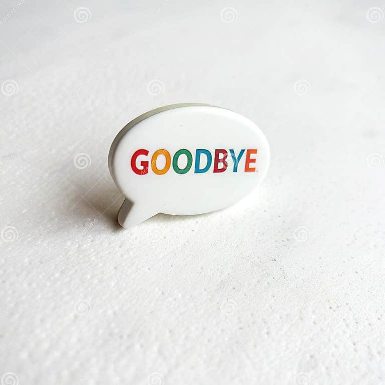 Chat Bubble with "goodbye" Isolated on White Background Stock ...