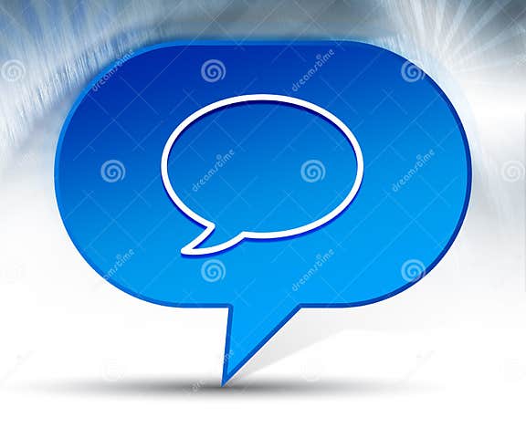 Chat Bubble Icon Blue Bubble Background Stock Illustration ...
