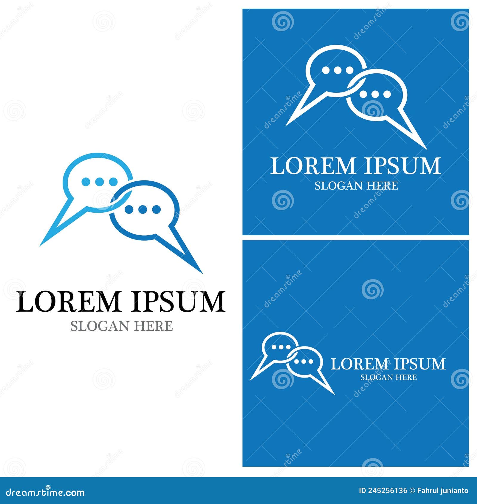 Chat Bubble Icon Logo Vector Stock Illustration - Illustration of ...