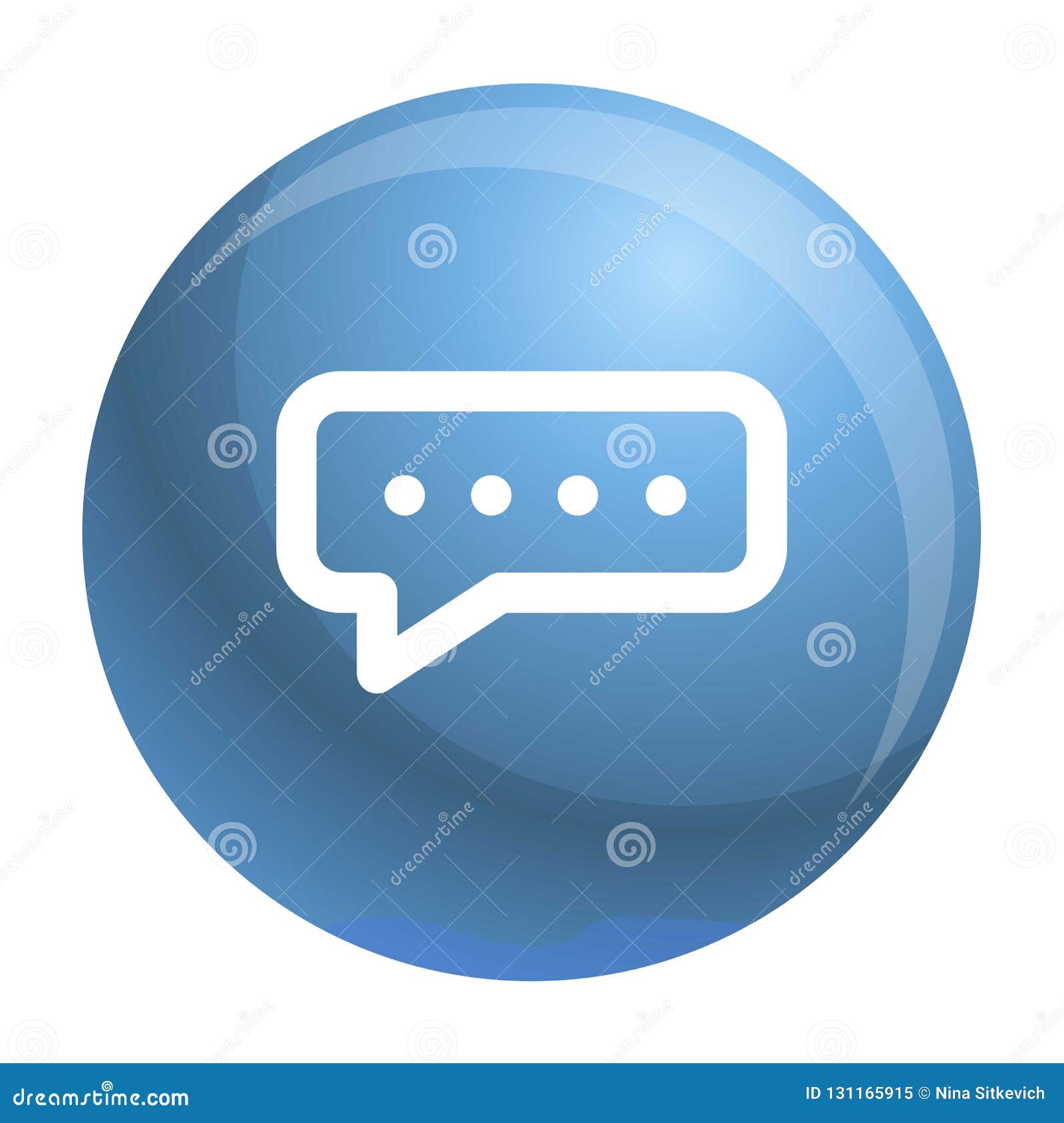 Chat Bubble Icon, Outline Style Stock Vector - Illustration of live ...
