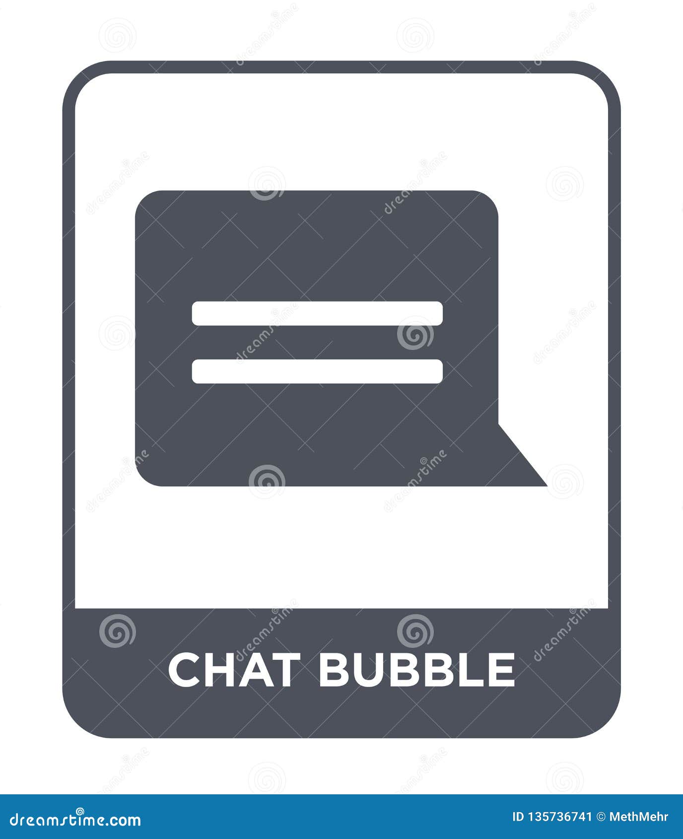 Chat Bubble Icon in Trendy Design Style. Chat Bubble Icon Isolated on ...