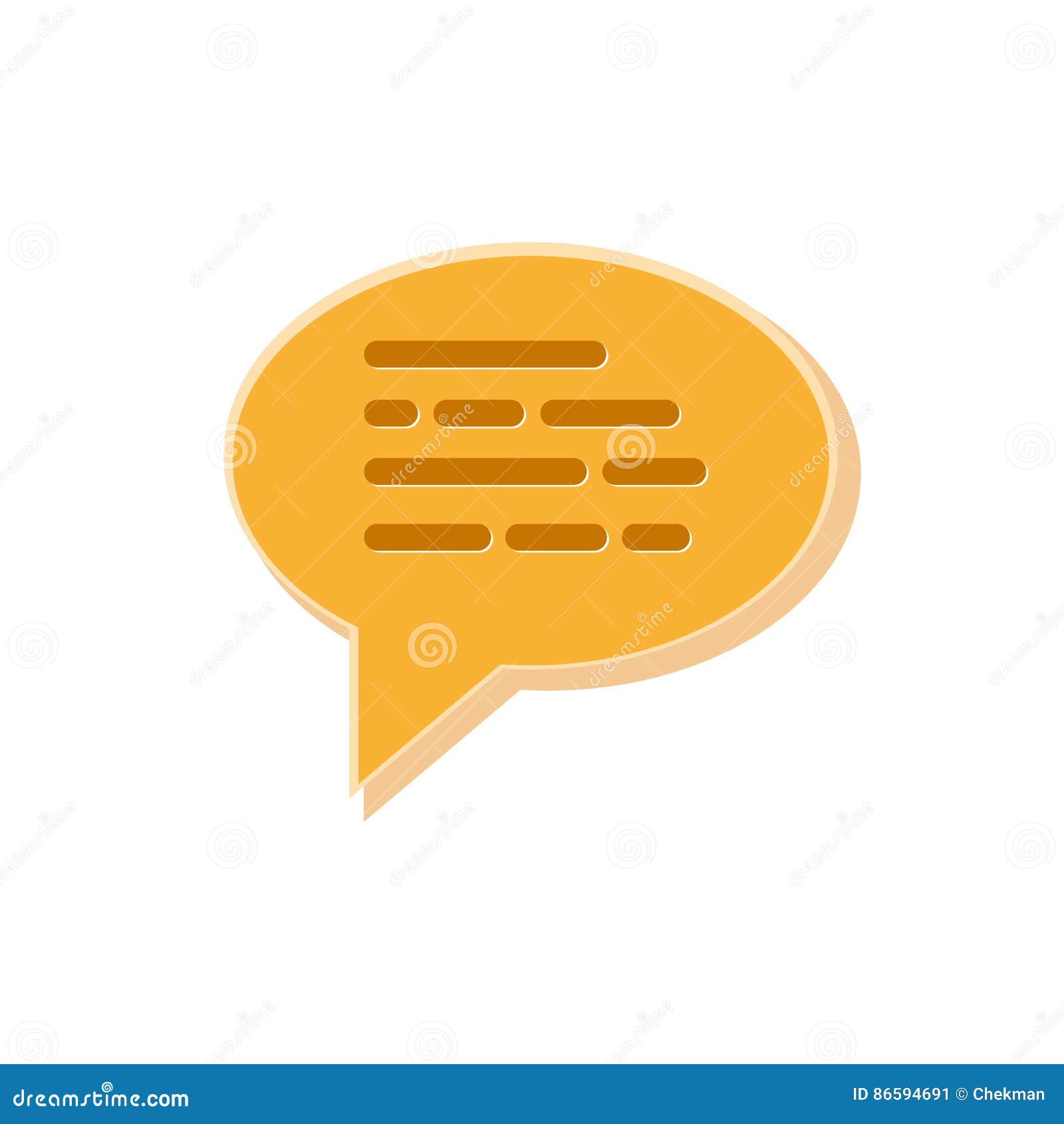 Chat Bubble Icon. Vector Illustration. Stock Illustration ...