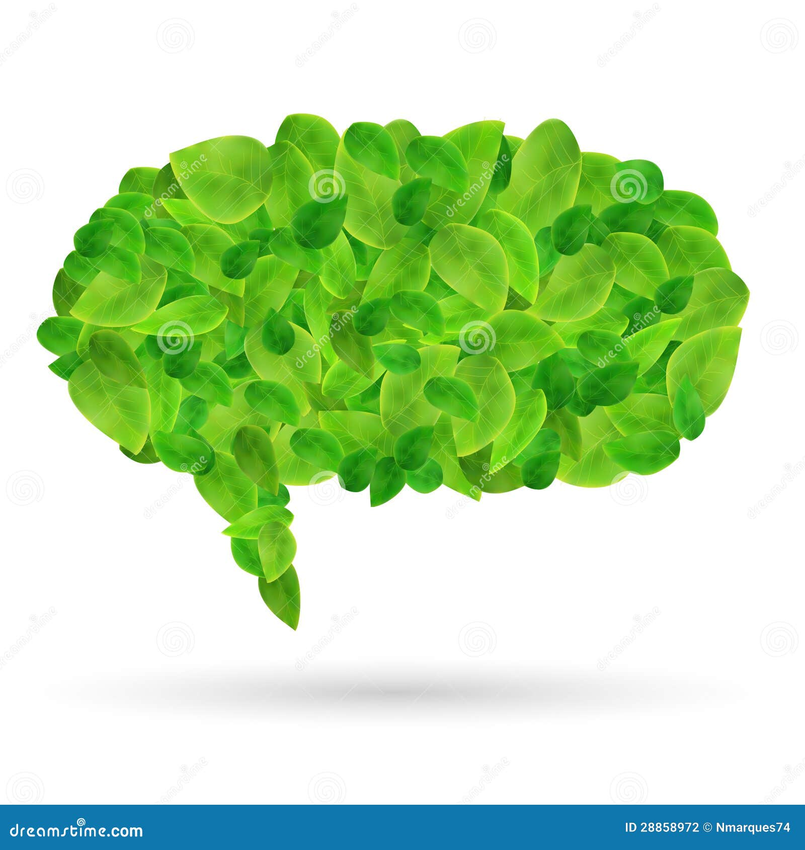 Chat Bubble Leaves stock vector. Illustration of sign - 28858972
