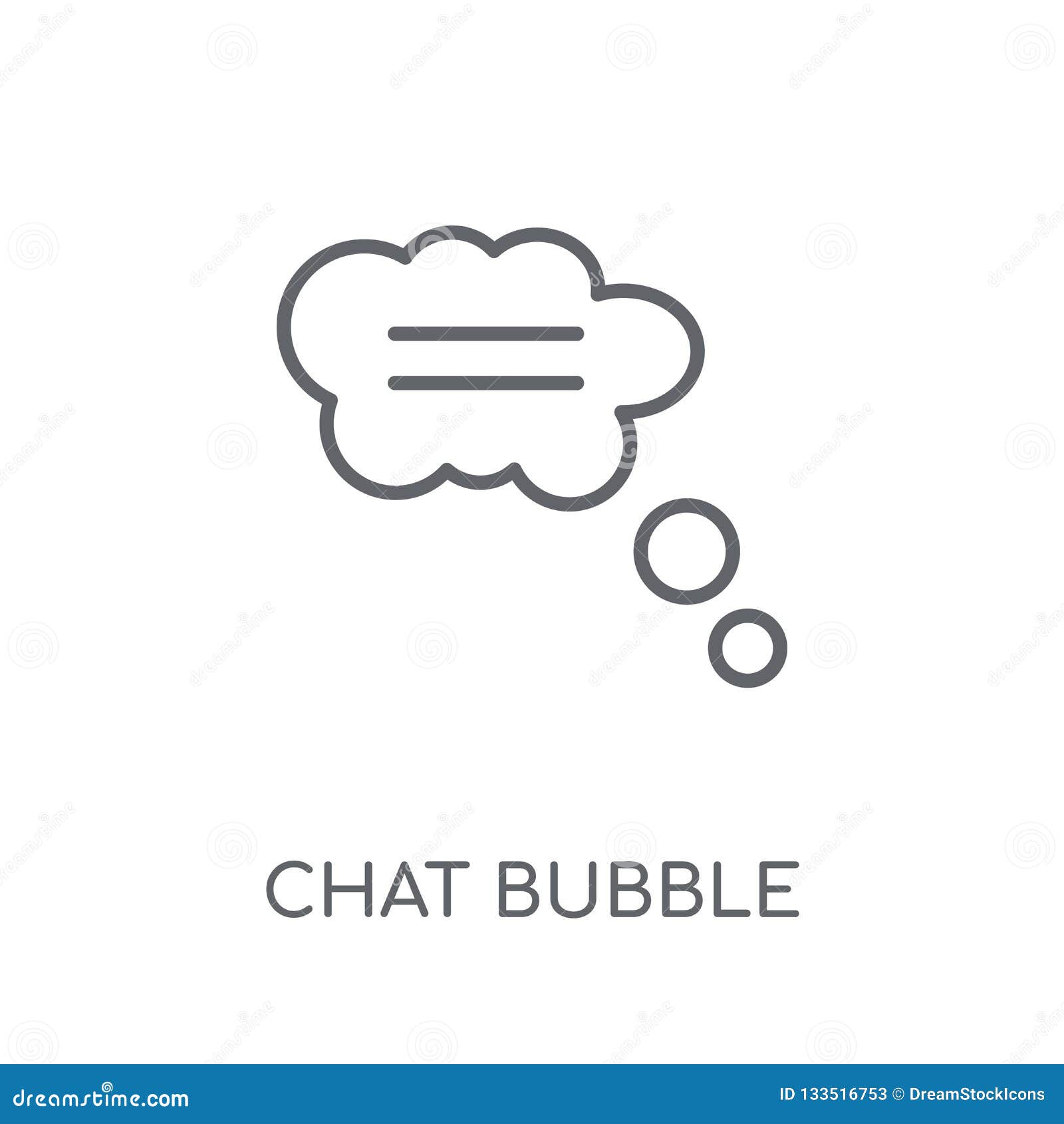 Chat Bubble Linear Icon. Modern Outline Chat Bubble Logo Concept Stock ...