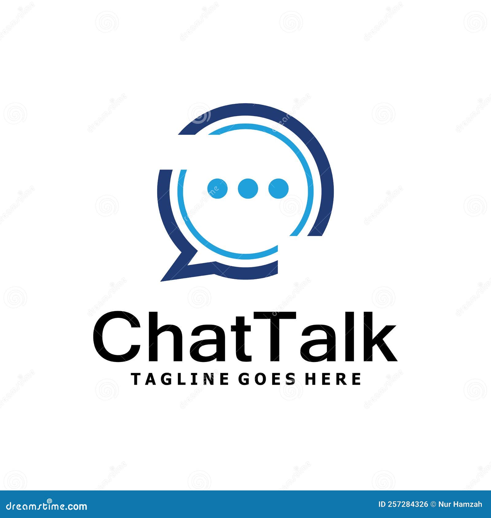 Chat Bubble Logo Icon Vector Illustration Template Stock Vector ...