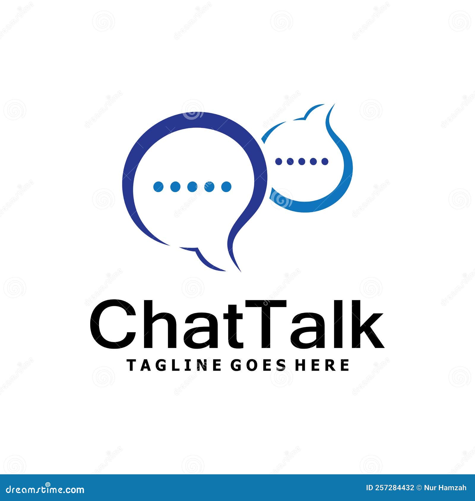 Chat Bubble Logo Icon Vector Illustration Template Stock Vector ...