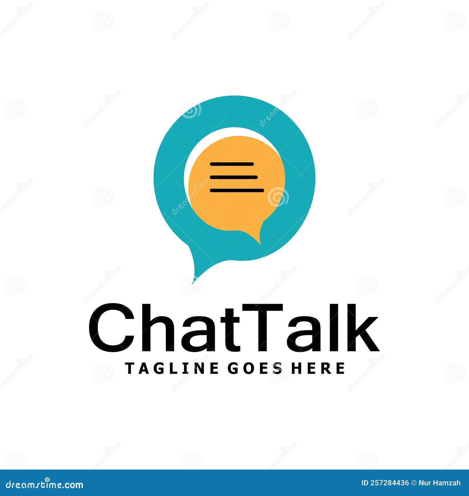 Chat Bubble Logo Icon Vector Illustration Template Stock Vector ...