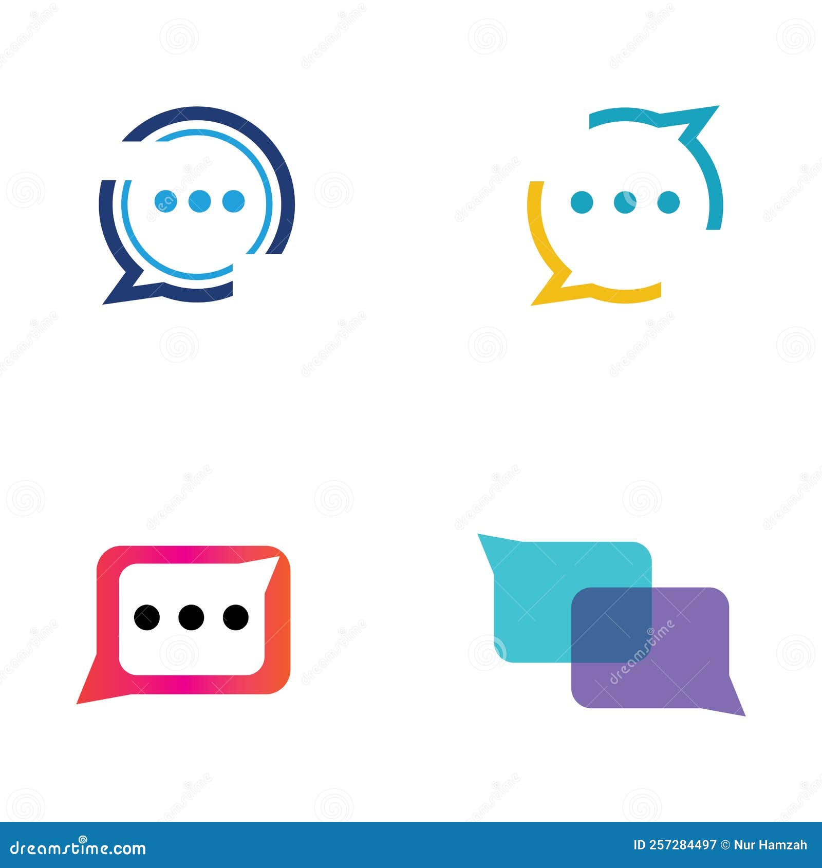 Chat Bubble Logo Icon Vector Illustration Template Stock Vector ...