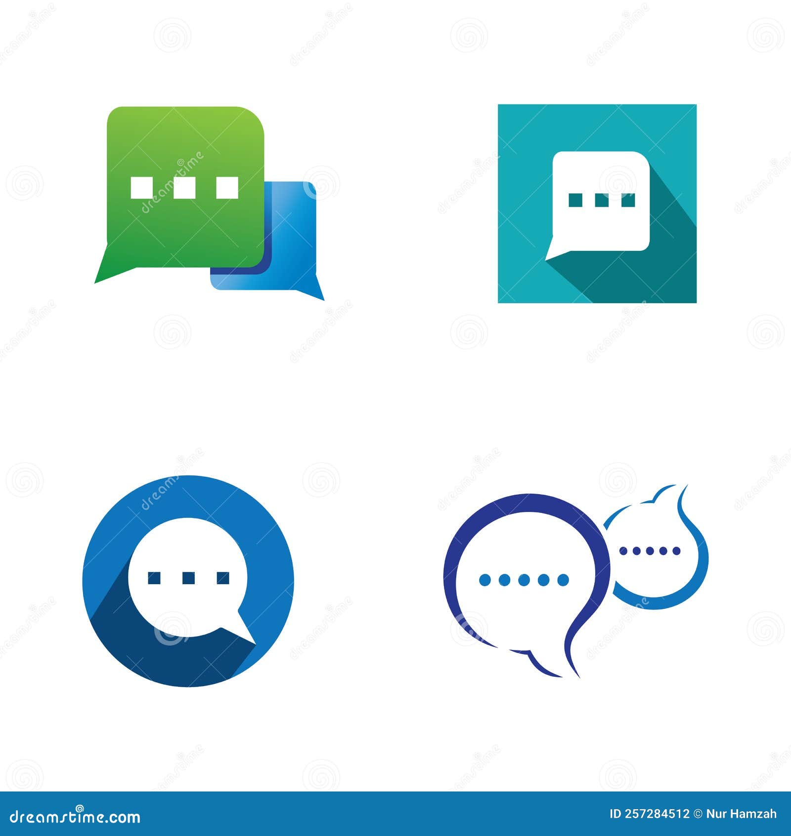 Chat Bubble Logo Icon Vector Illustration Template Stock Vector ...