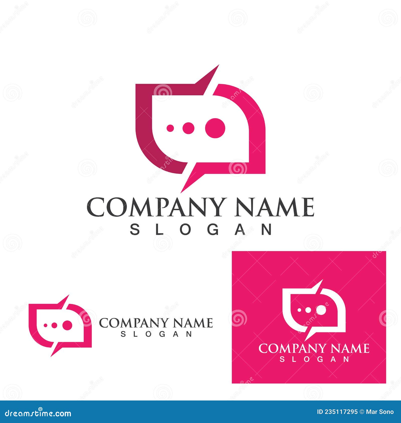 Chat Bubble Logo and Symbol Vector Template Stock Vector - Illustration ...