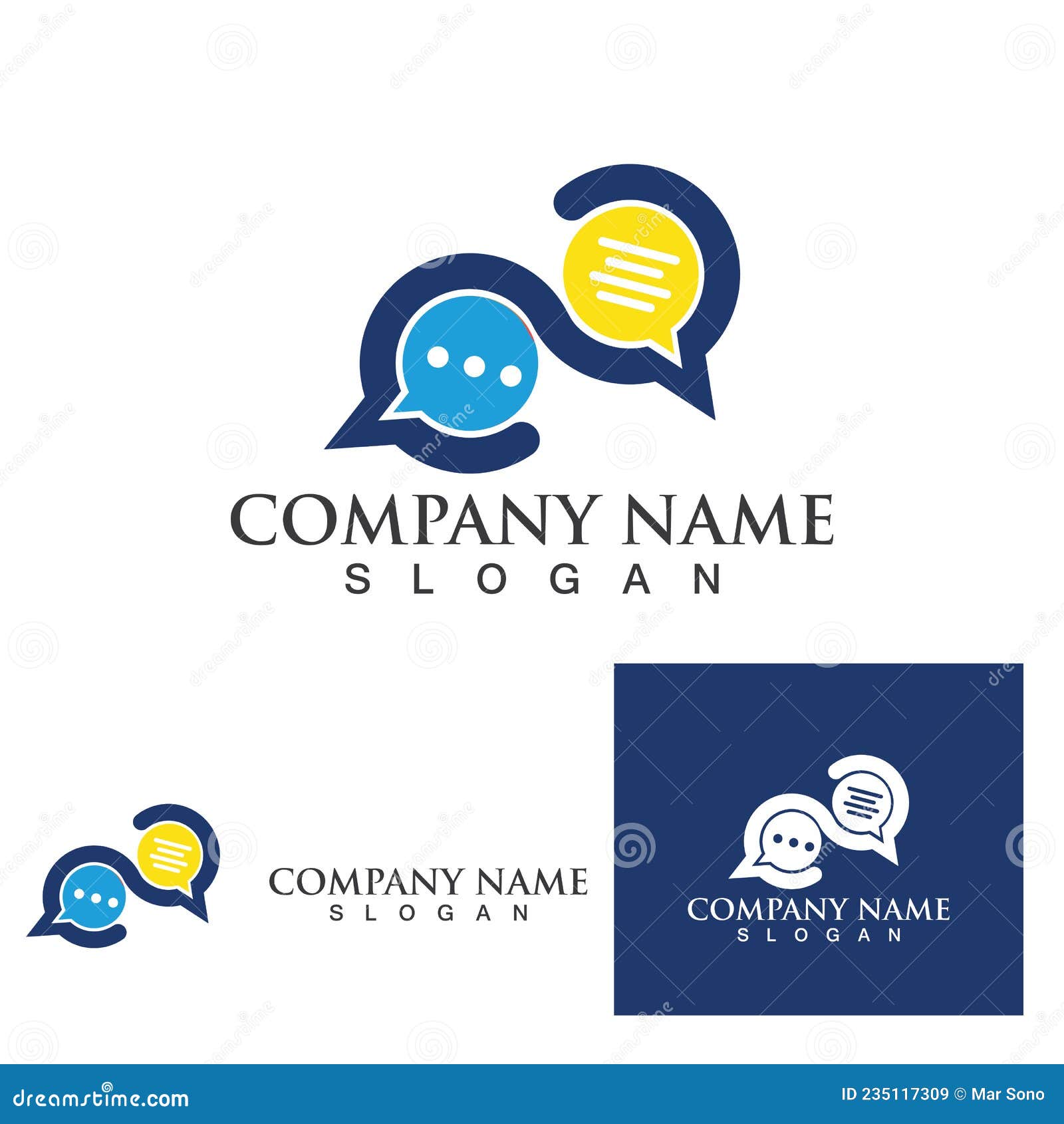 Chat Bubble Logo and Symbol Vector Template Stock Vector - Illustration ...