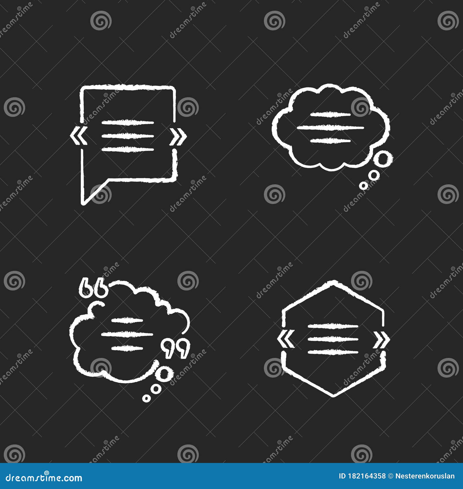 Blank Comment Vector Icon Set. Isolated On White. Vector Illustration ...