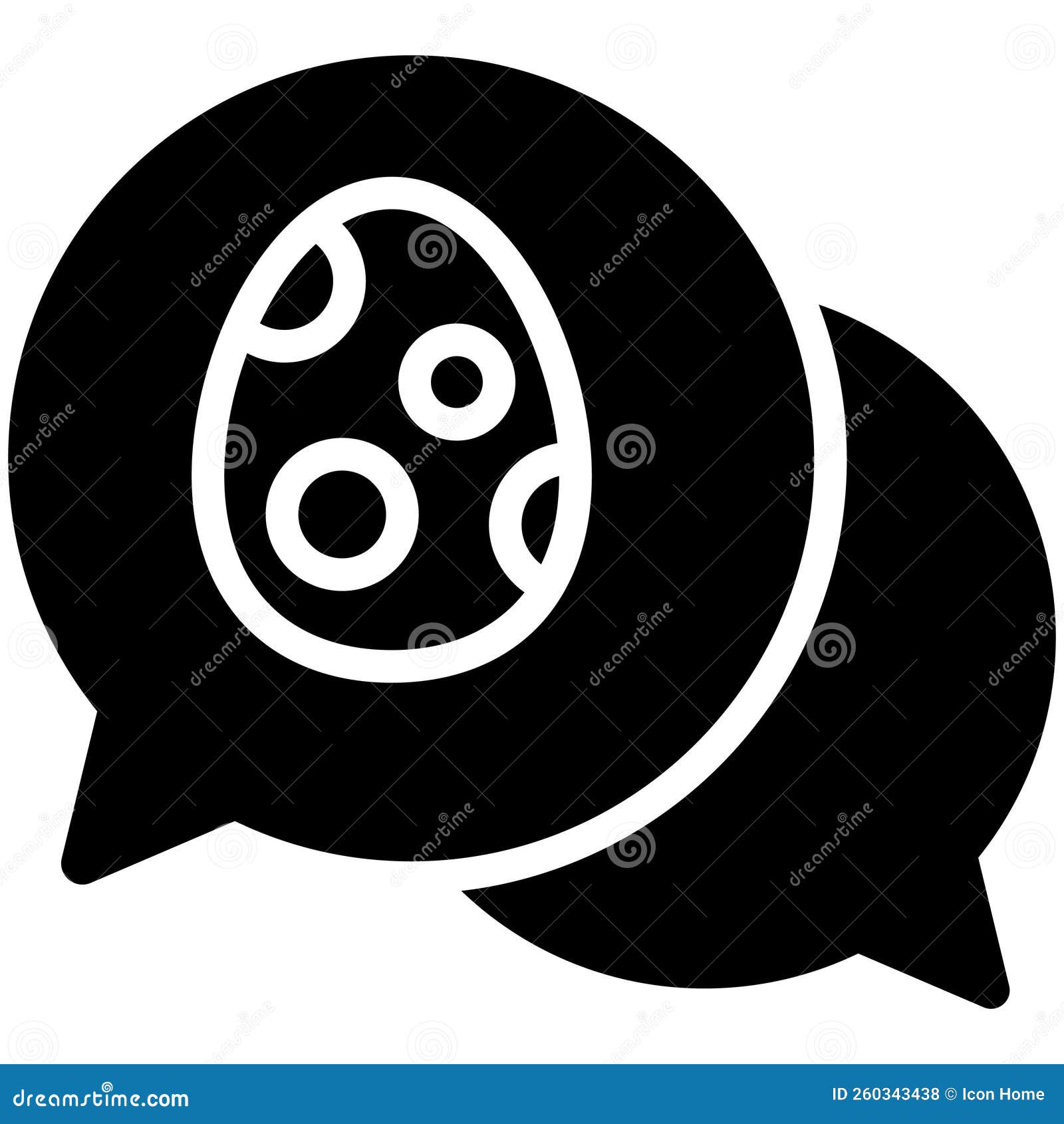 Chat Bubble Silhouette, Black Glyph Icon Stock Vector - Illustration of ...