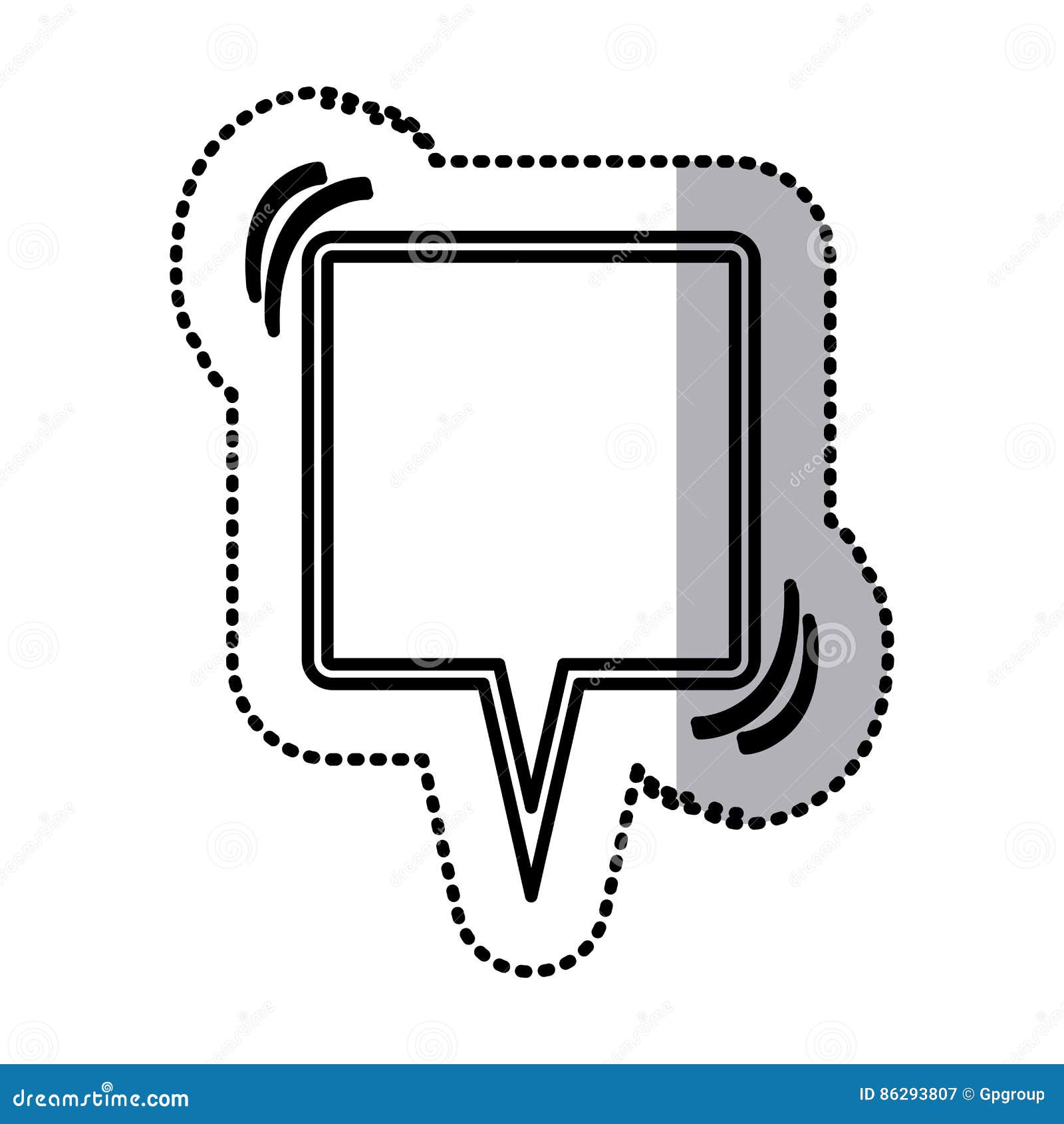 Chat Bubble Square Icon Stock Stock Illustration - Illustration of ...