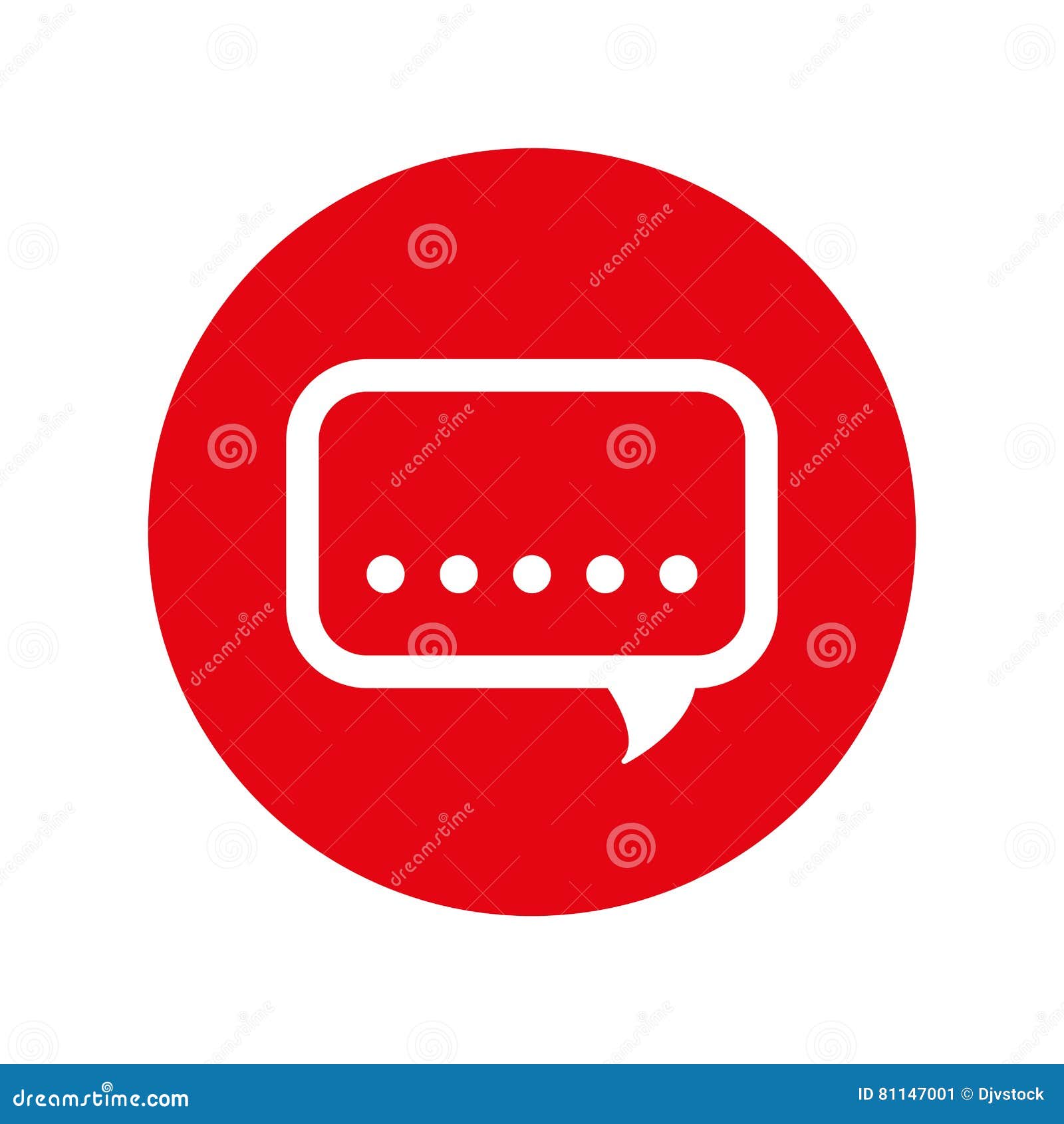 Chat bubble symbol stock vector. Illustration of icon - 81147001