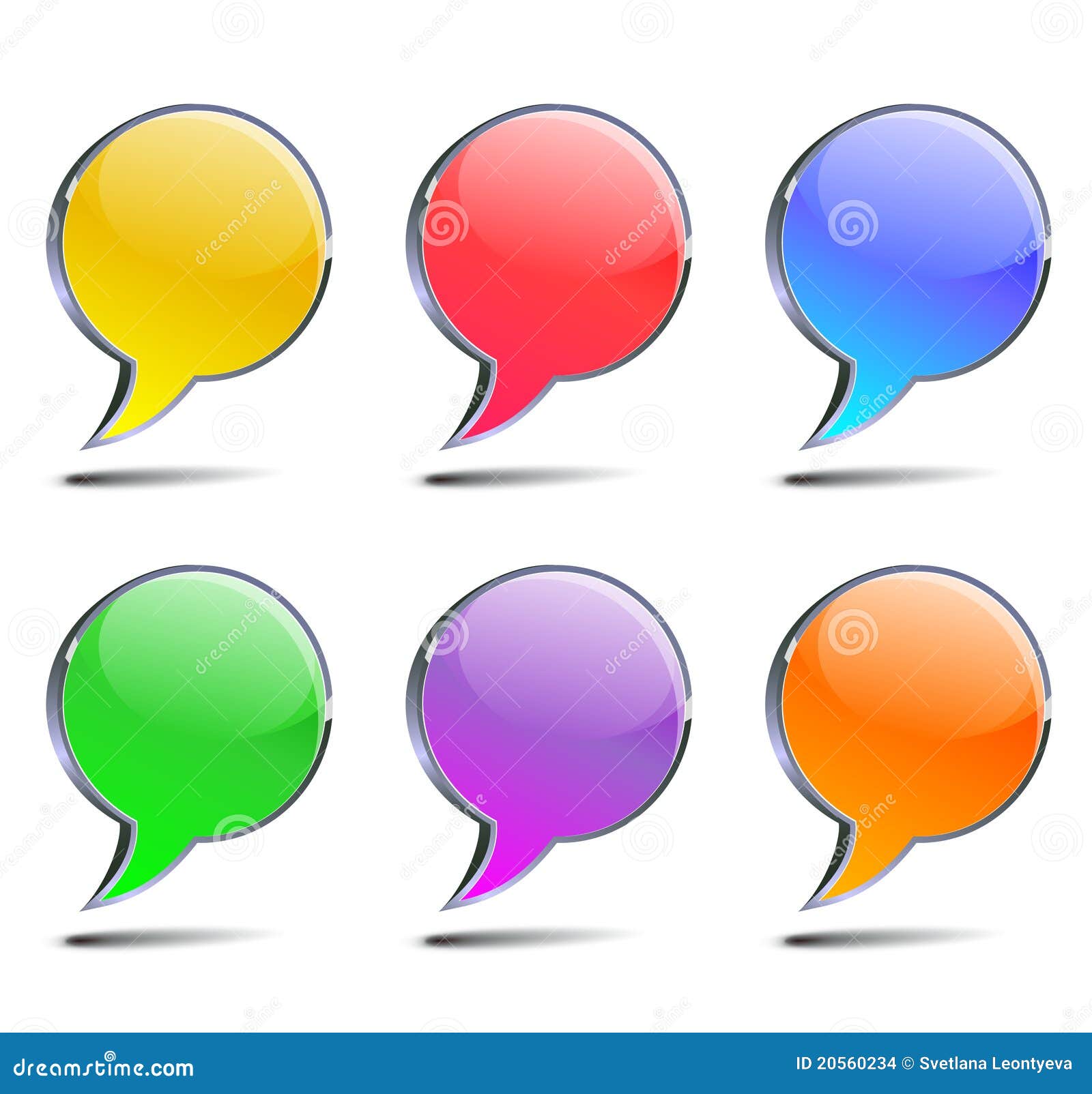 Chat bubbles stock vector. Illustration of shape, orange - 20560234