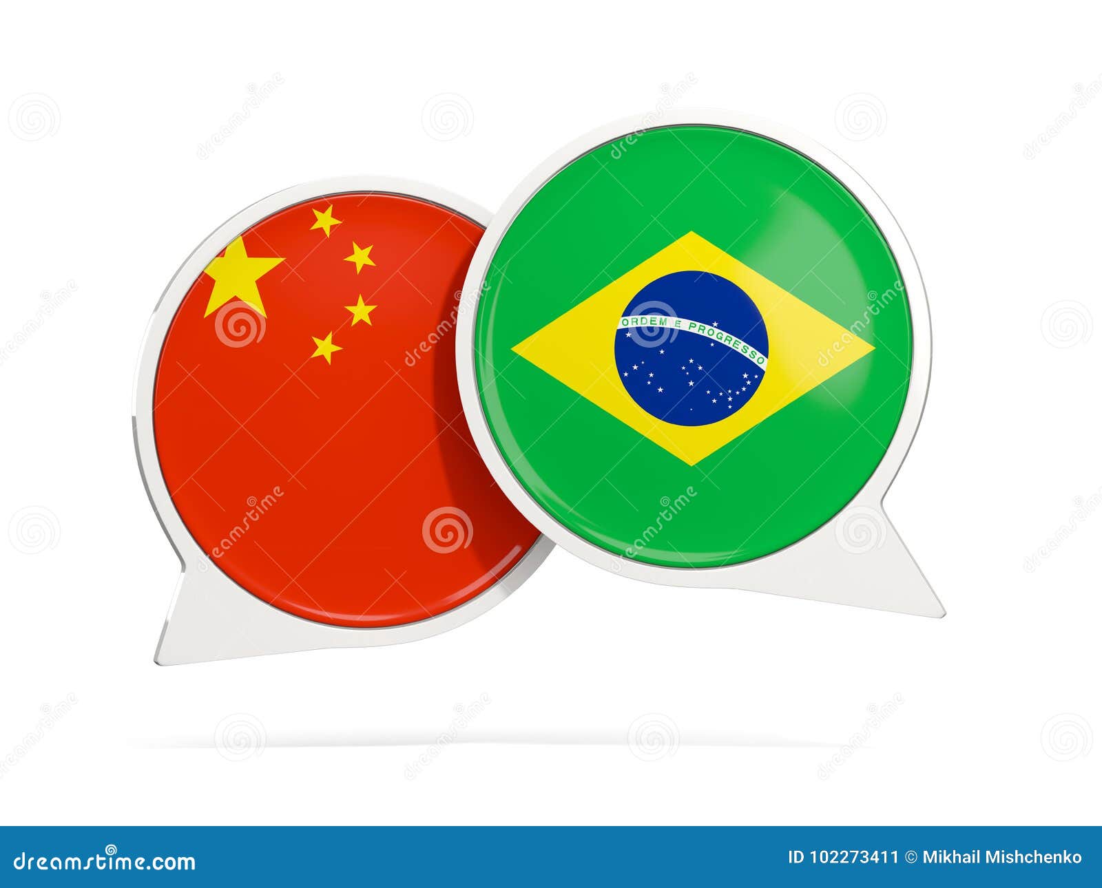 China Vs Brazil, Brazilian Smoke Flags Placed Side By Side. Thick ...