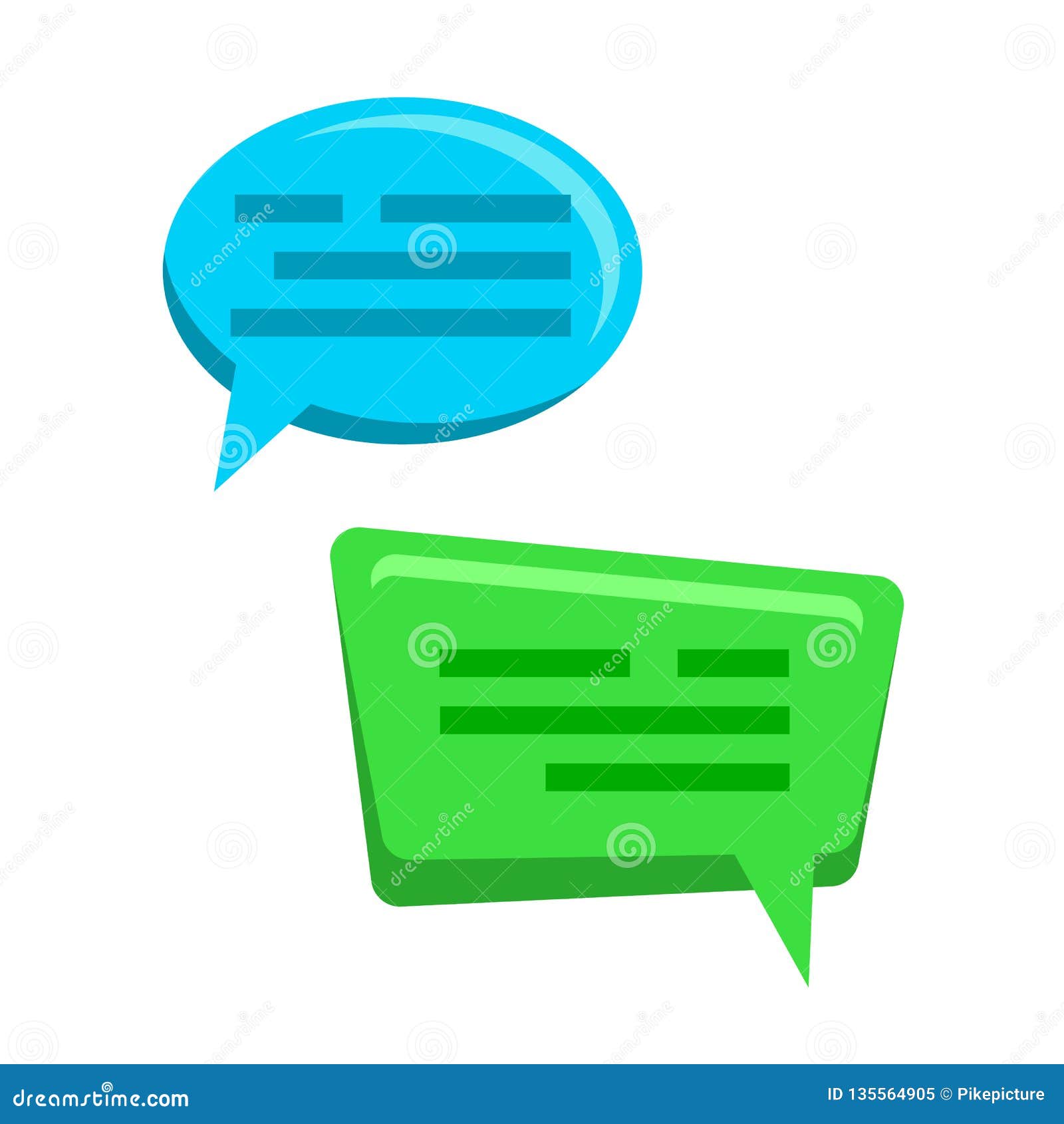 Chat Bubbles Icons Vector. Web Message. Dialog Boxes. Conversation ...