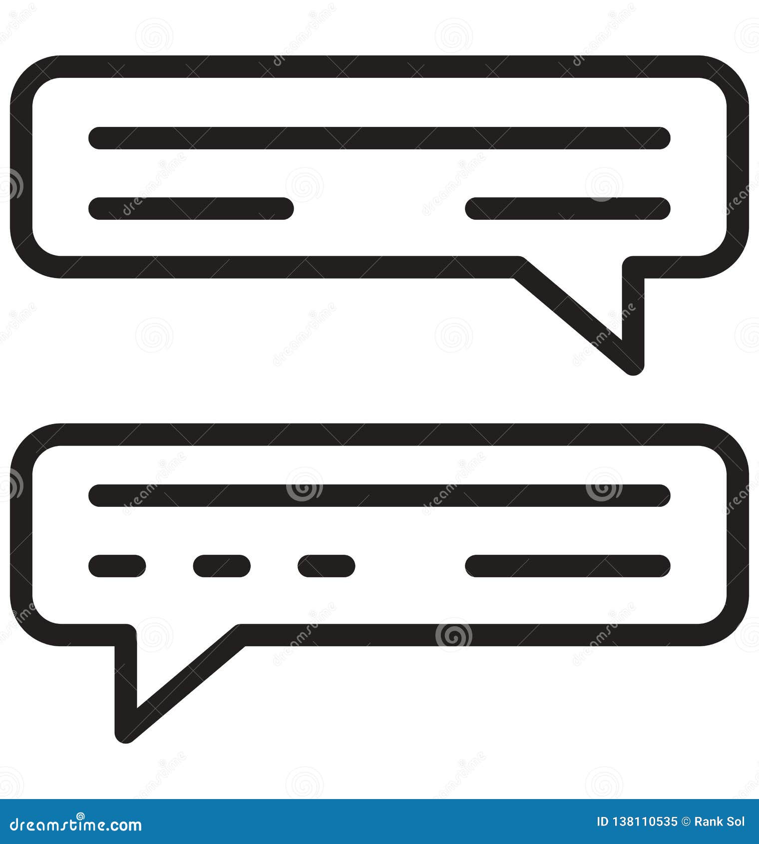 Chat Bubbles Isolated Vector Icon that Can Be Easily Modified or Edit ...
