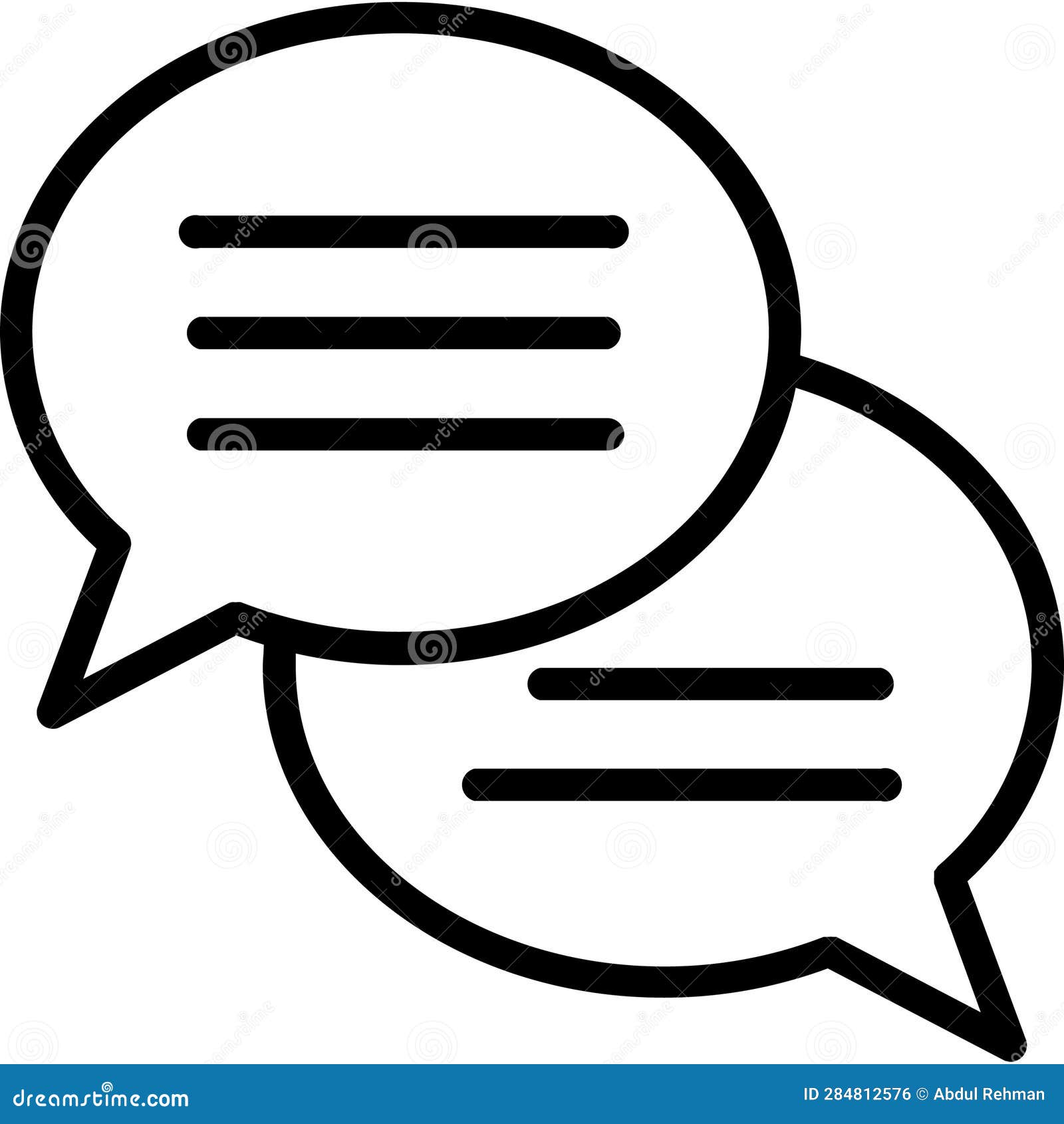 Chat Bubbles Outline Vector Icon that Can Easily Edit or Modify . Stock ...