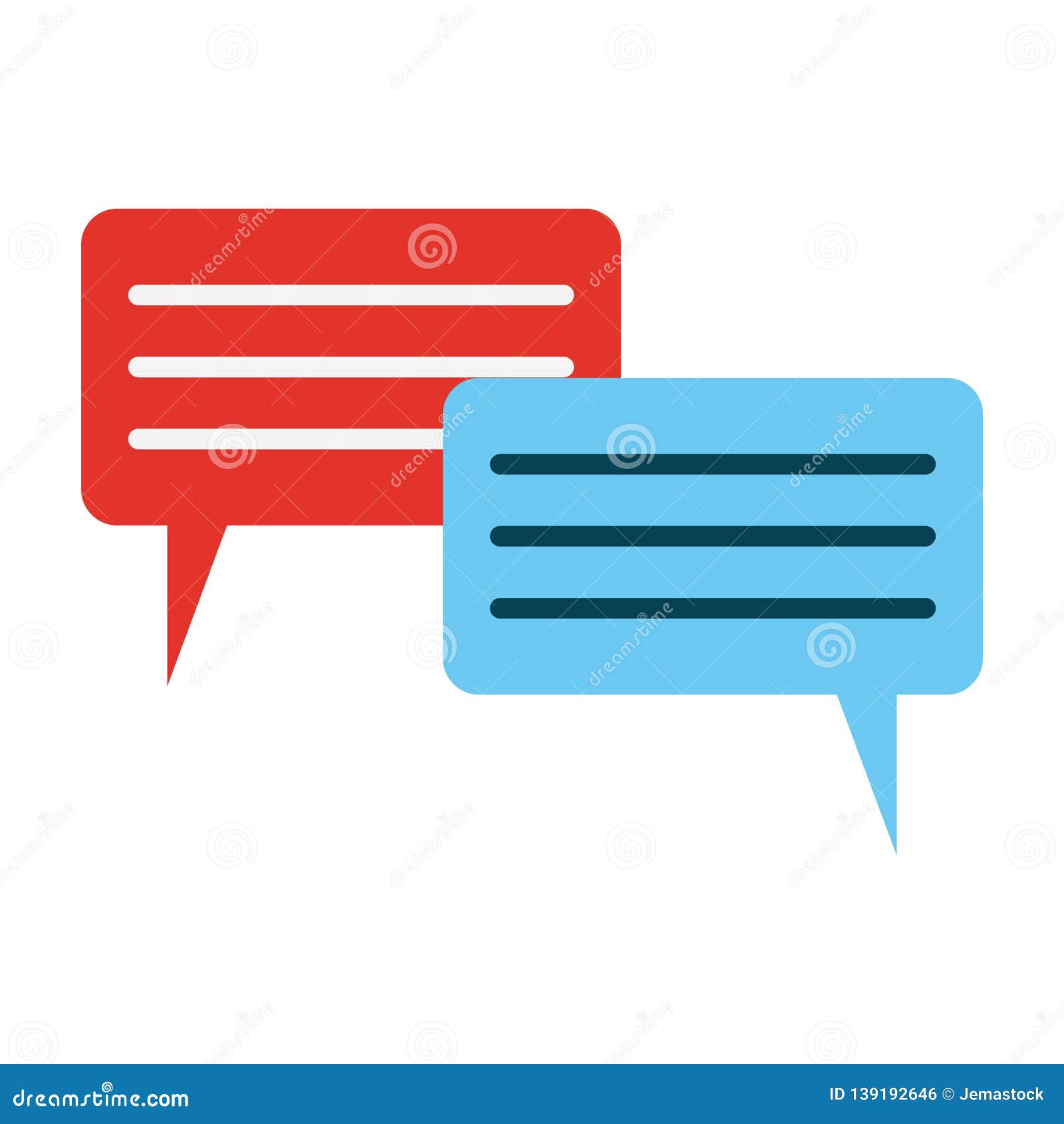 Chat Bubbles Symbol Isolated Stock Vector - Illustration of smart ...