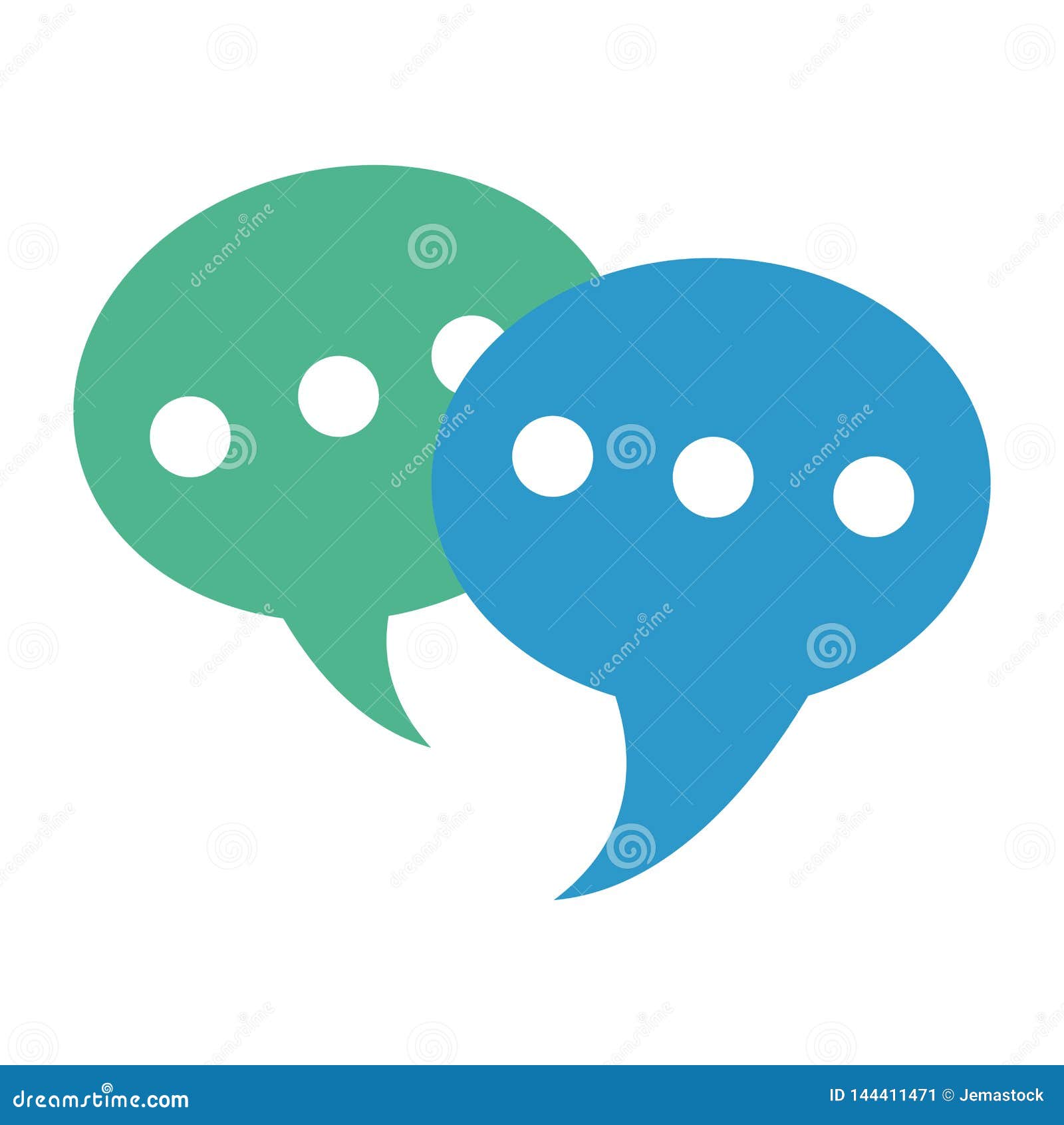 Chat Bubbles Symbol Isolated Stock Vector - Illustration of icons ...