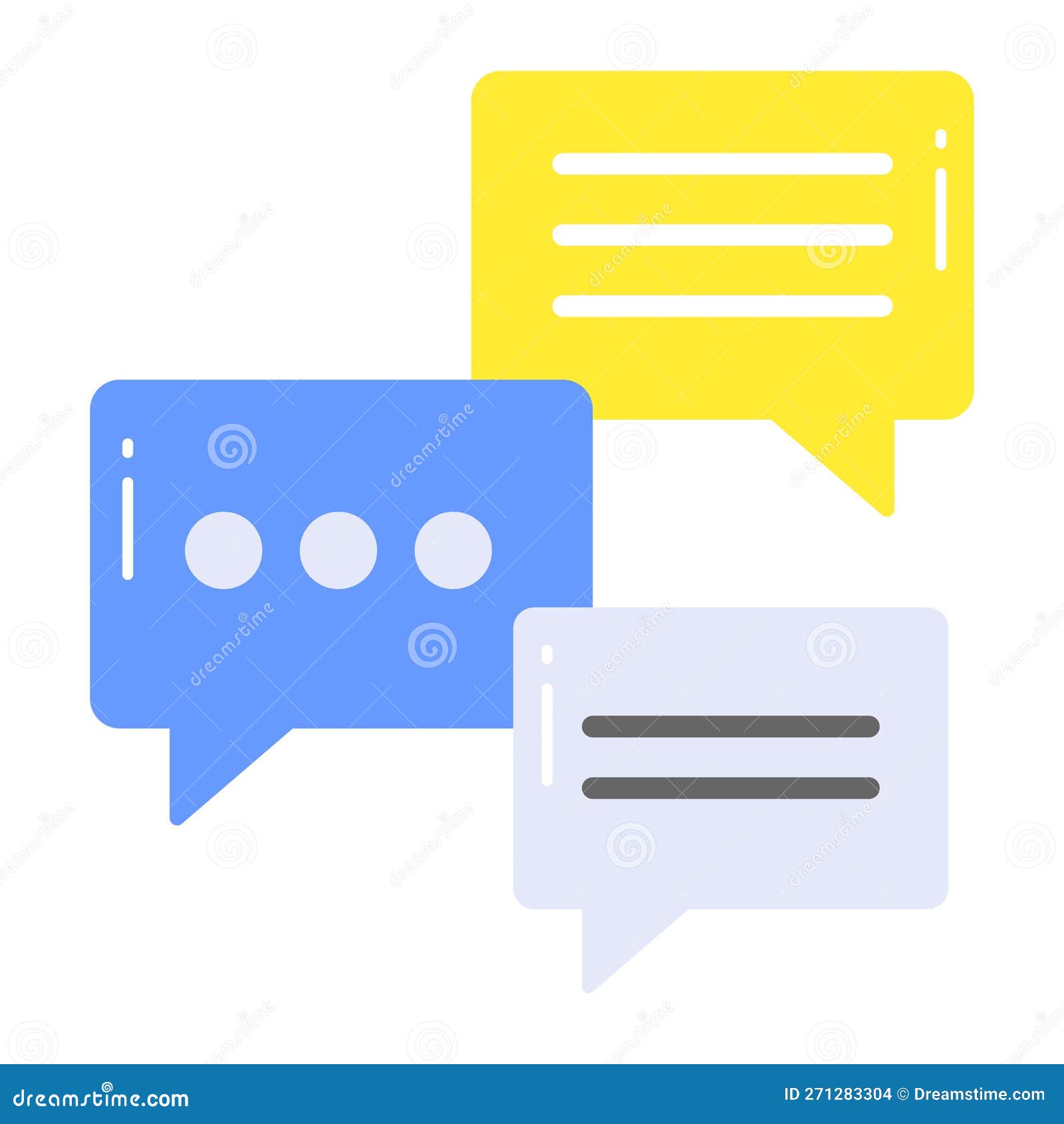 Chat Bubbles Vector Concept of Feedback Comments Icon Stock Vector ...