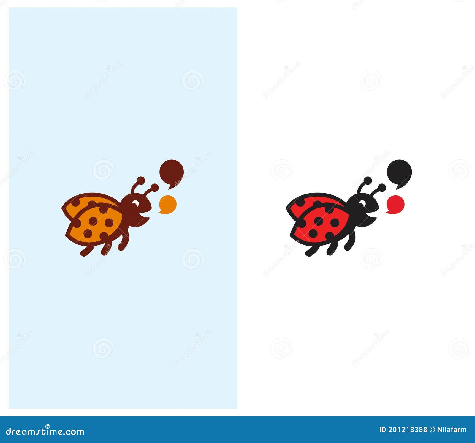 Talking Bug Logo Illustration Design Template Stock Vector ...