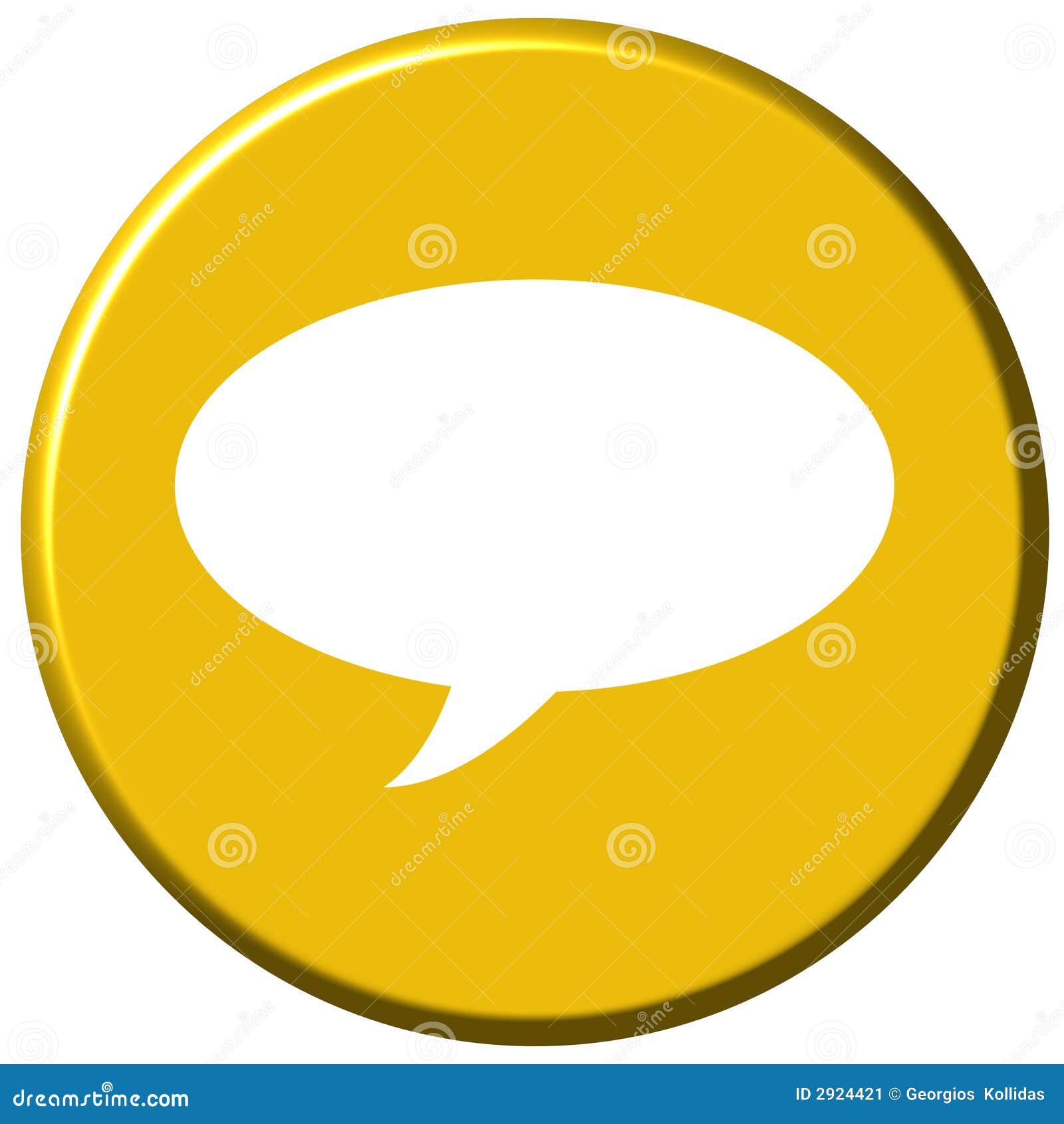 Chat Button stock illustration. Illustration of fancy - 2924421