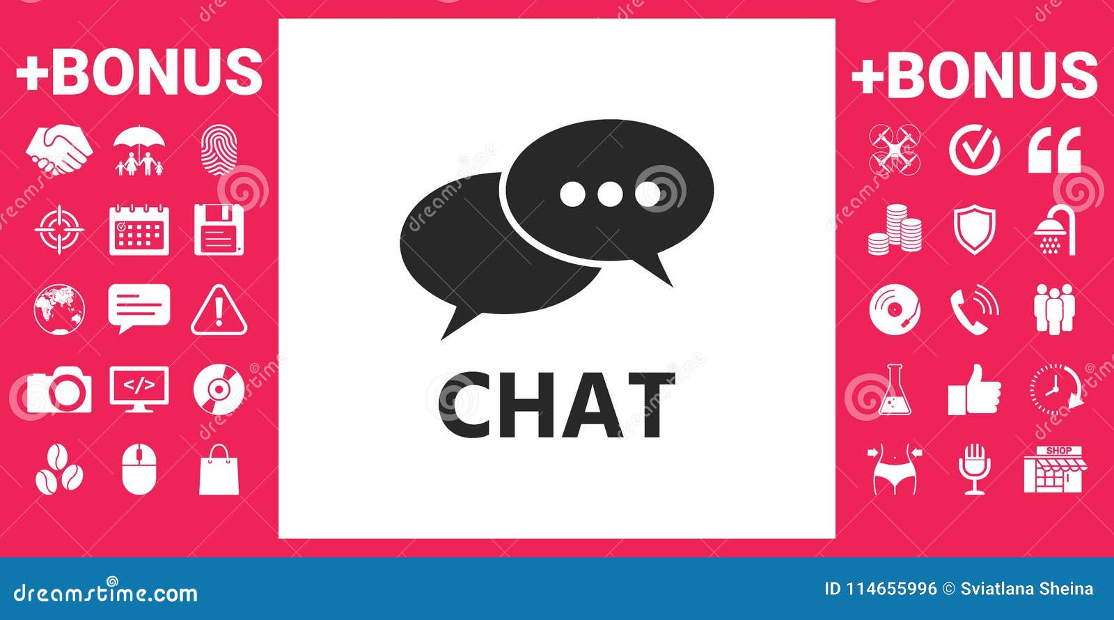 Chat button icon stock vector. Illustration of notice - 114655996