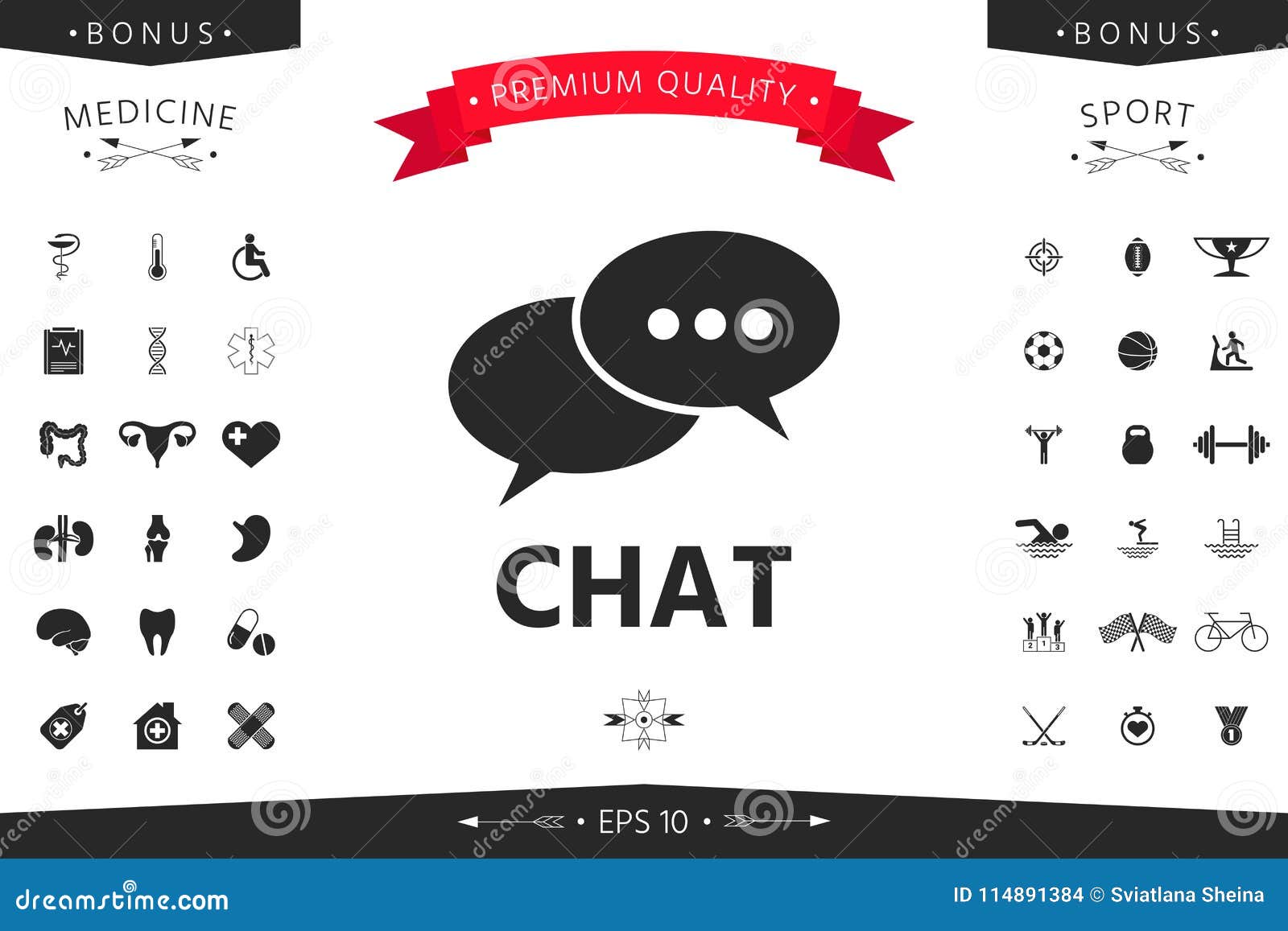 Chat button icon stock vector. Illustration of element - 114891384