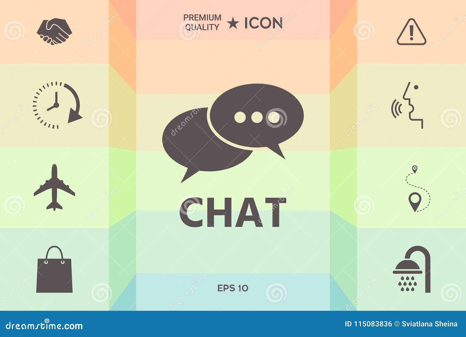 Chat button icon stock vector. Illustration of stylized - 115083836