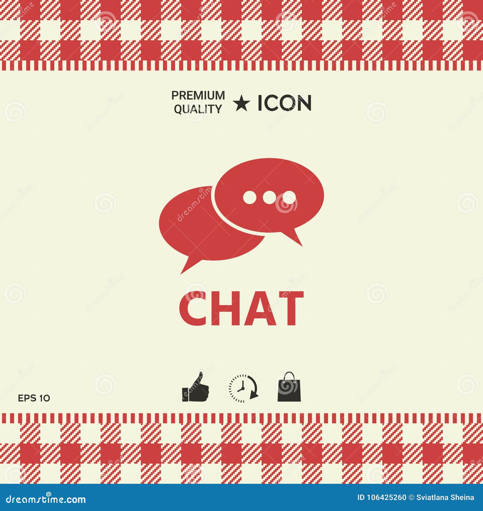 Chat button icon stock vector. Illustration of group - 106425260