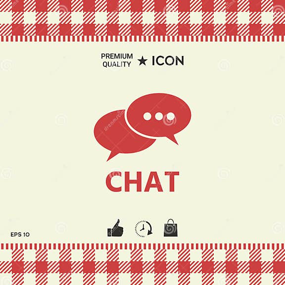 Chat button icon stock vector. Illustration of group - 106425260