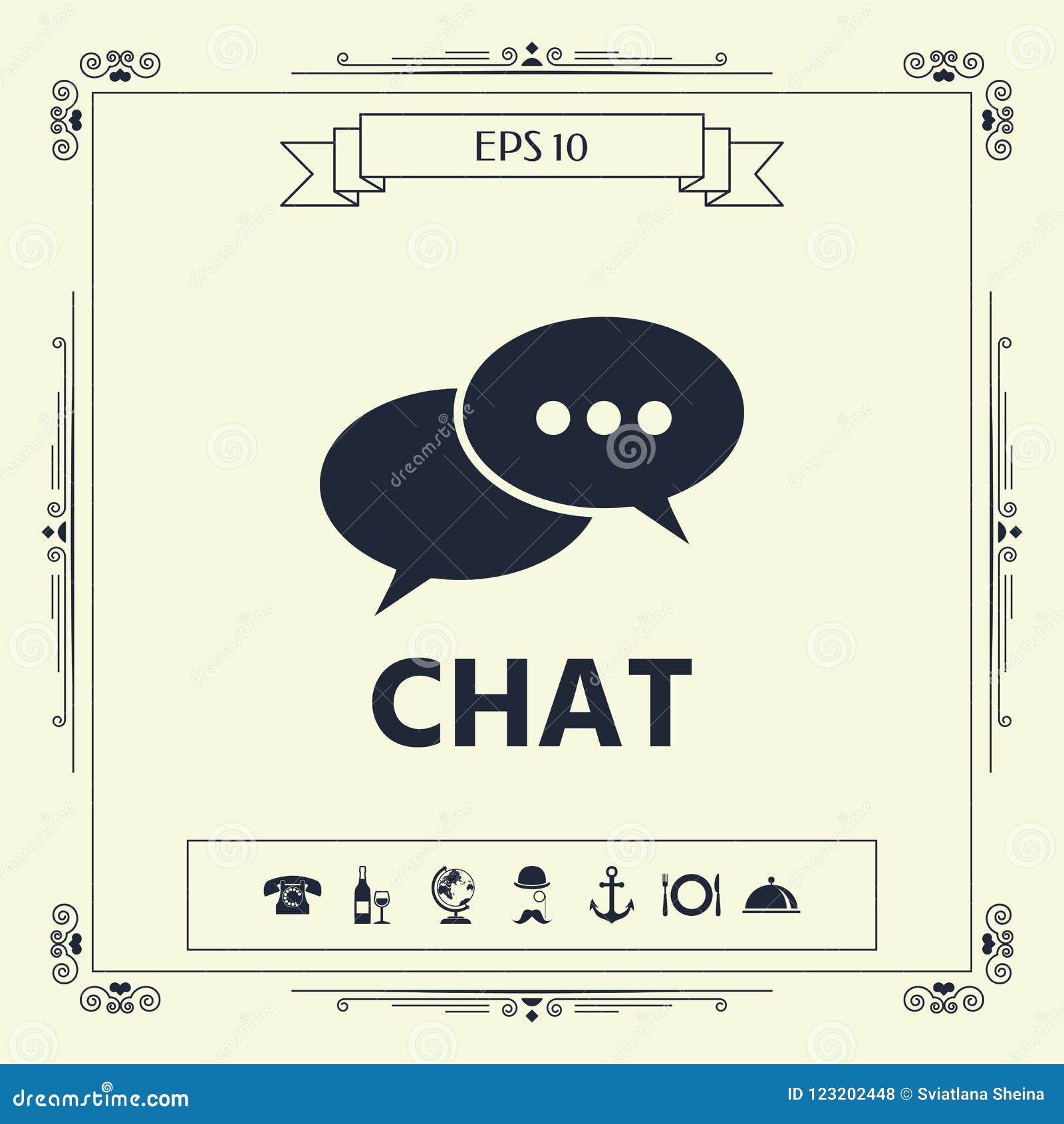 Chat button icon stock vector. Illustration of notice - 123202448