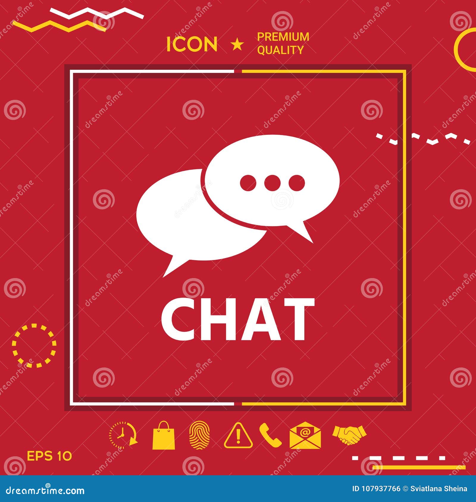 Chat button icon stock vector. Illustration of customer - 107937766