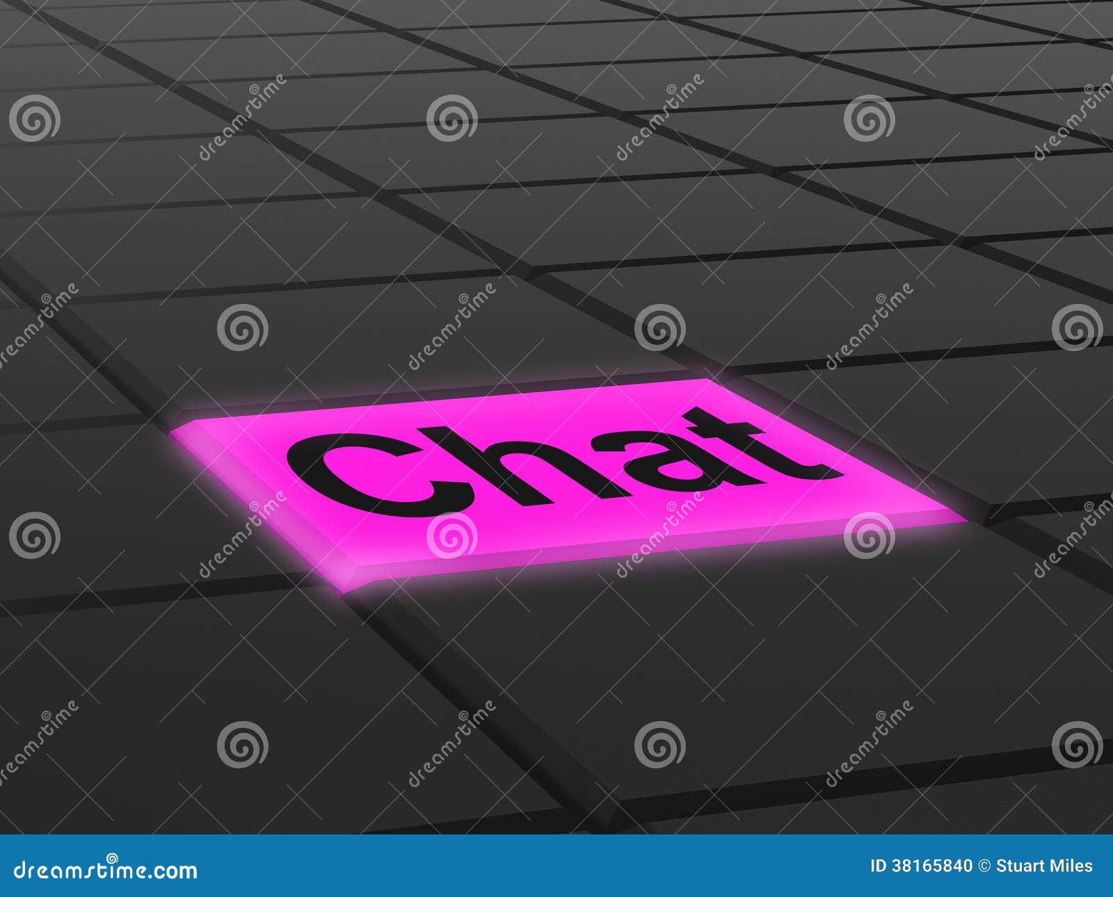 Chat Button Shows Talking Typing or Texting Stock Illustration ...
