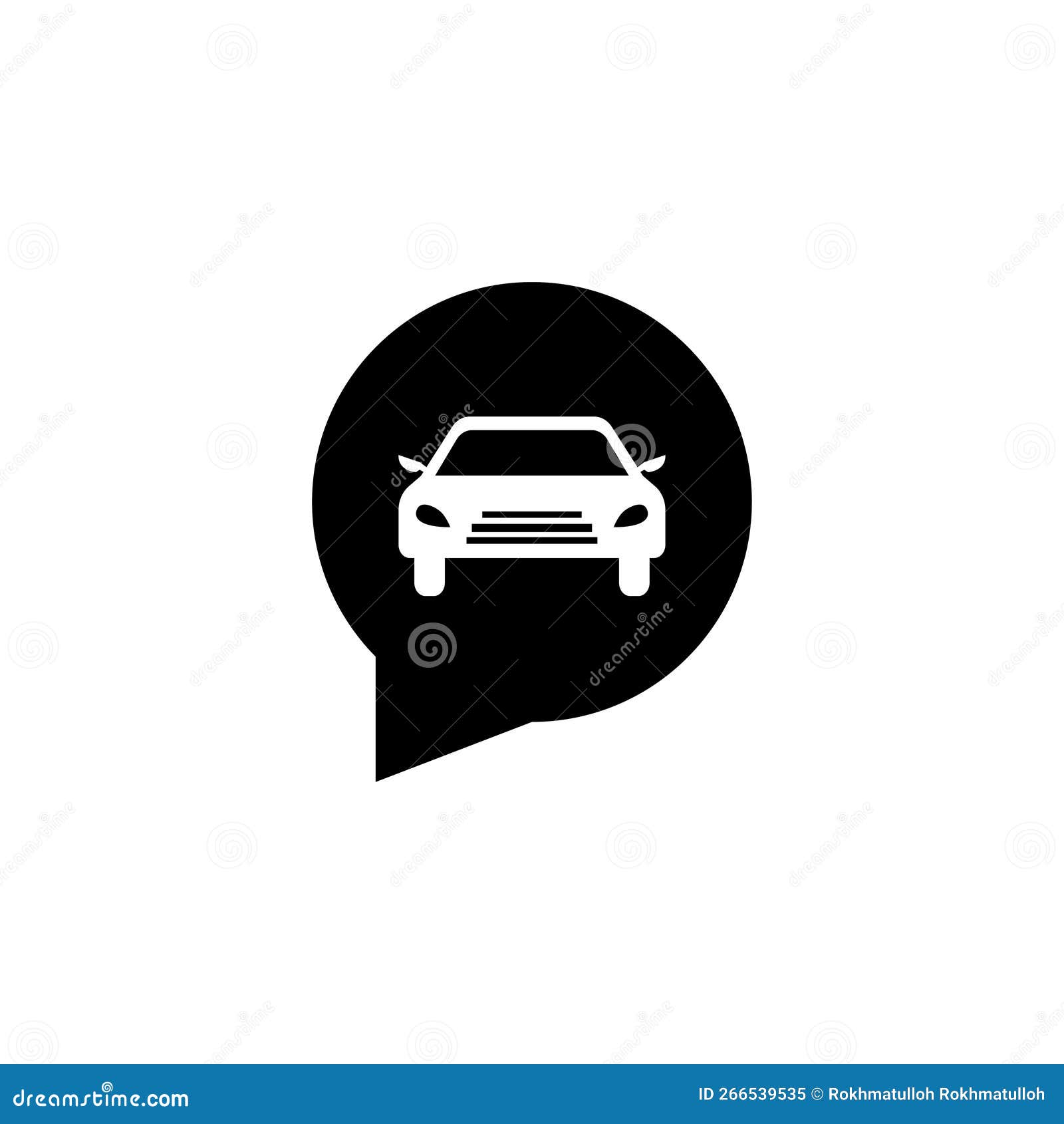 Chat Car Logo Circle Design Vector Illustration Stock Vector ...
