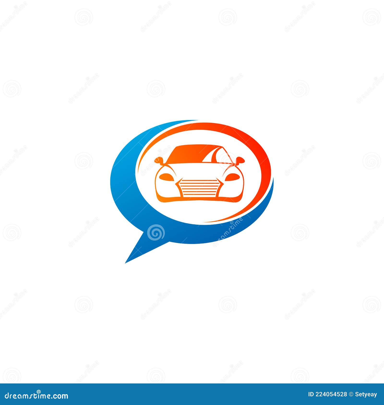 Chat Car Logo Vector Template, Creative Car Logo Design Concepts Stock ...