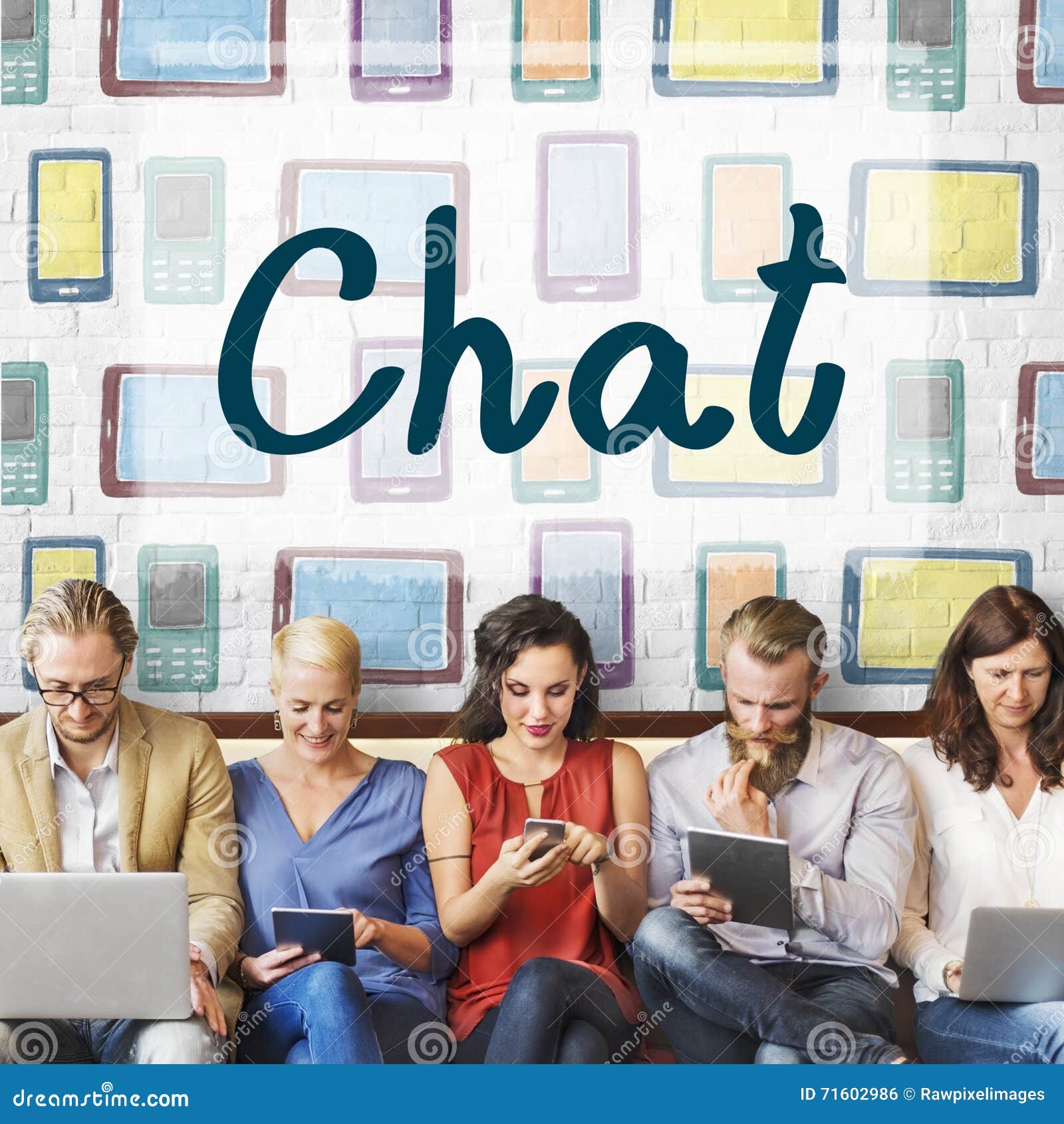 Chat Chatting Communication Connecting Ideas Concept Stock Photo ...