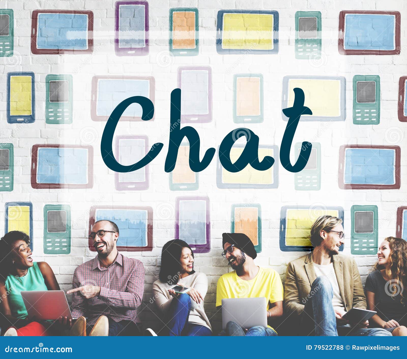 Chat Chatting Communication Connecting Ideas Concept Stock Photo ...