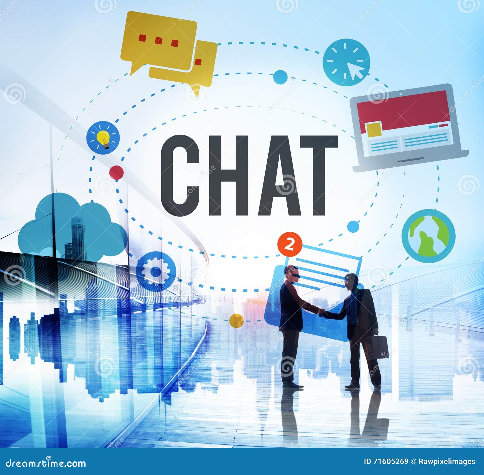 Chat Chatting Online Messaging Technology Concept Stock Illustration ...