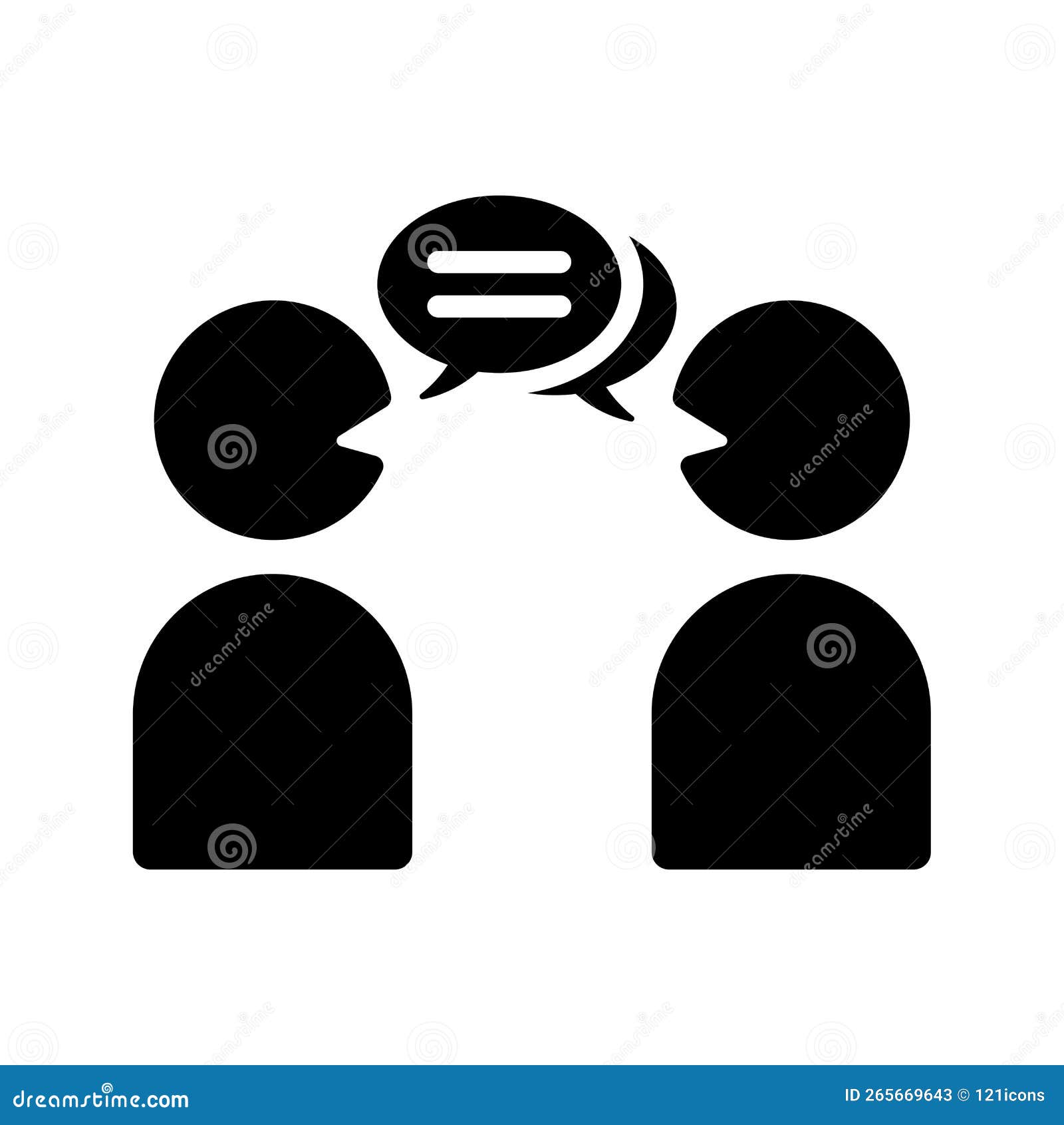 Chat, Chitchat, Conversation Icon. Black Vector Graphics Stock Vector ...
