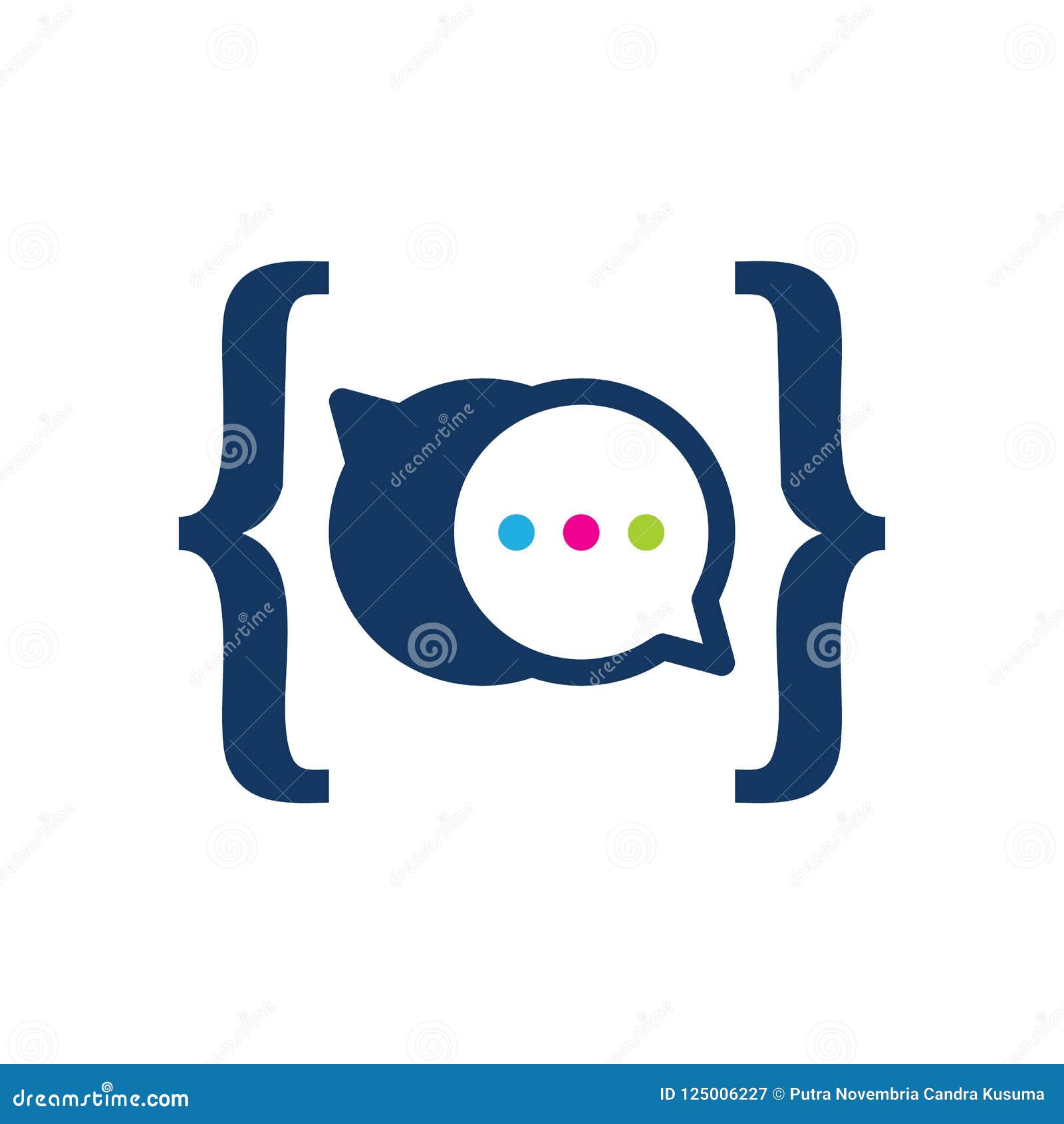 Chat Code Logo Icon Design stock vector. Illustration of icon - 125006227